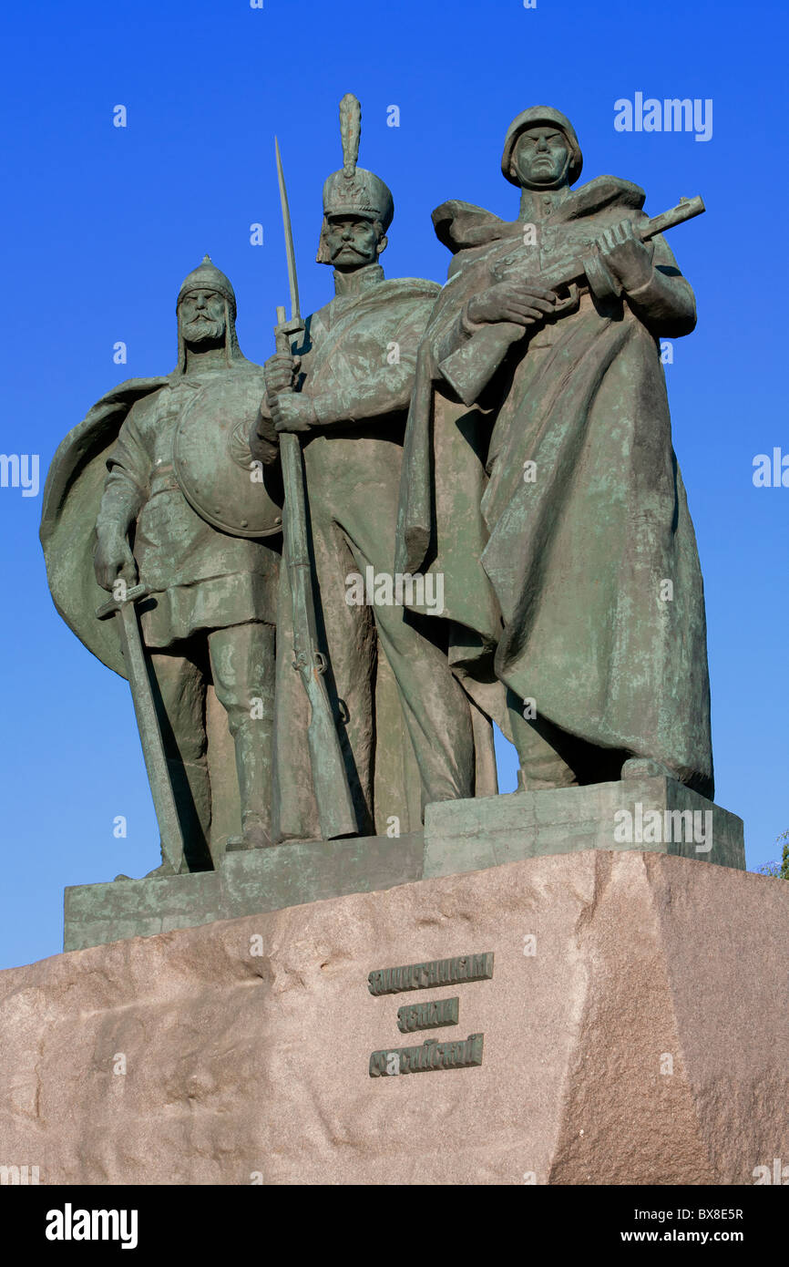 Monument to the Russian soldiers that were victorious during medieval ...
