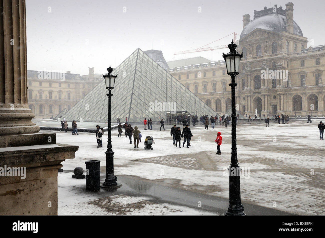 Louvre museum and the pyramid hi-res stock photography and images - Alamy