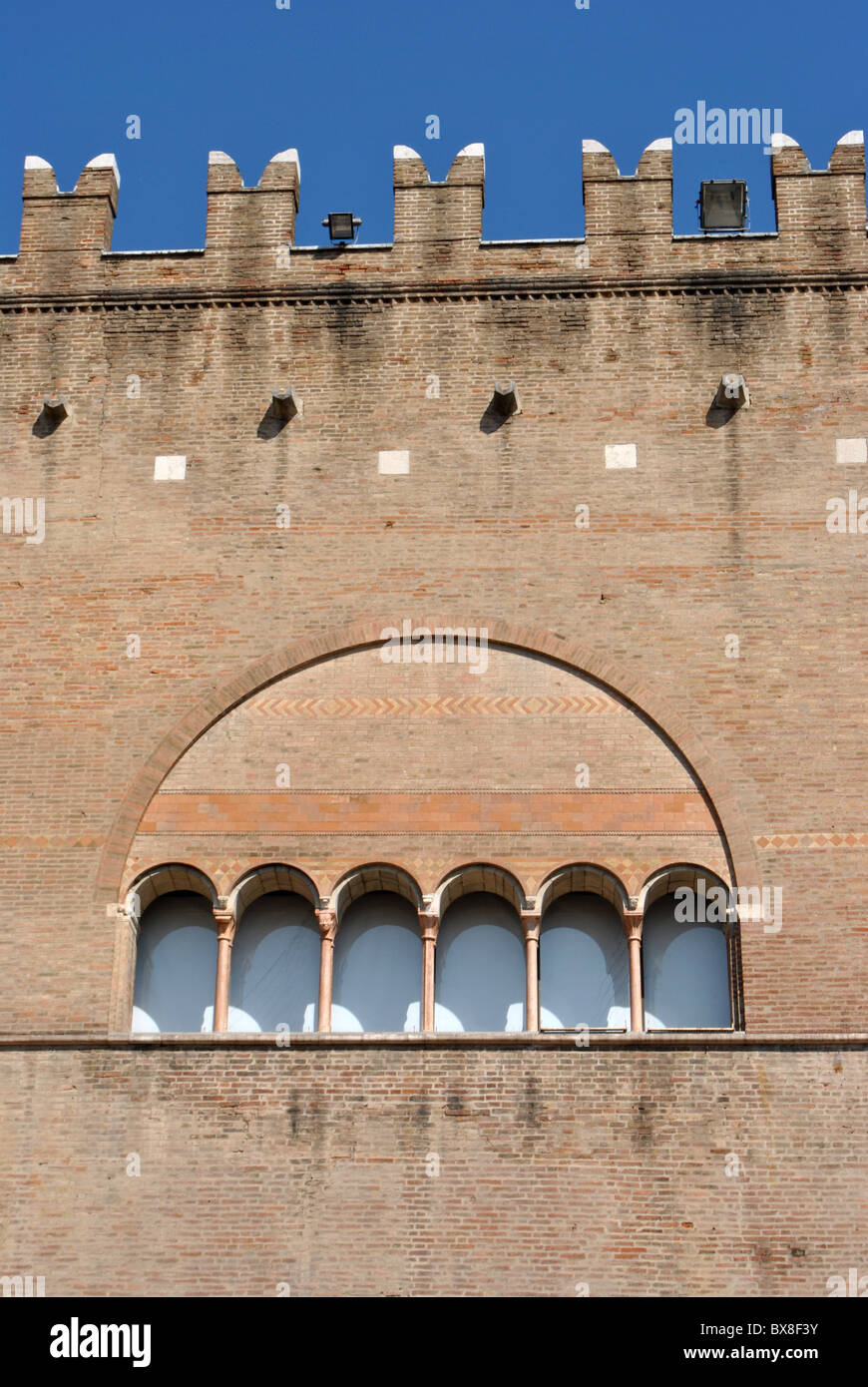 fortresses red brick decorated windows Stock Photo - Alamy
