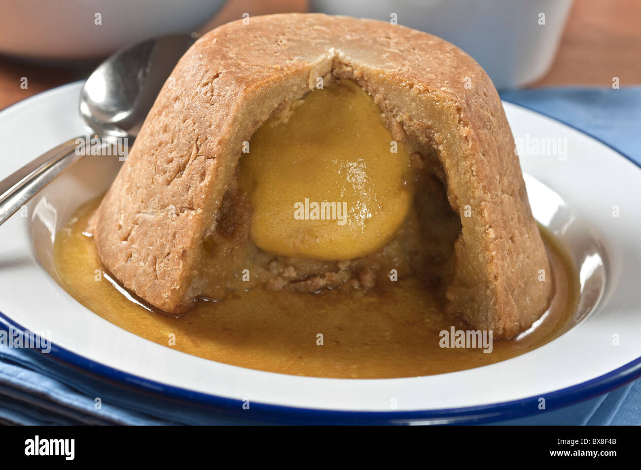 Sussex pond pudding Traditional food UK Stock Photo - Alamy