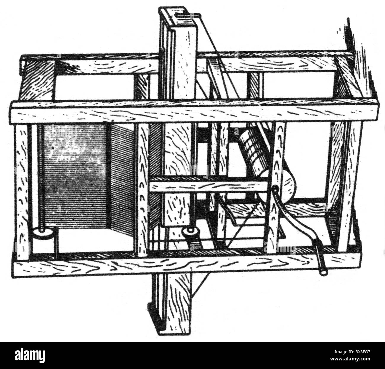 technics, machines, power loom of Edmund Cartwright, 1785 Stock Photo ... technics, machines, power loom of Edmund Cartwright, 1785 Stock Photo ...