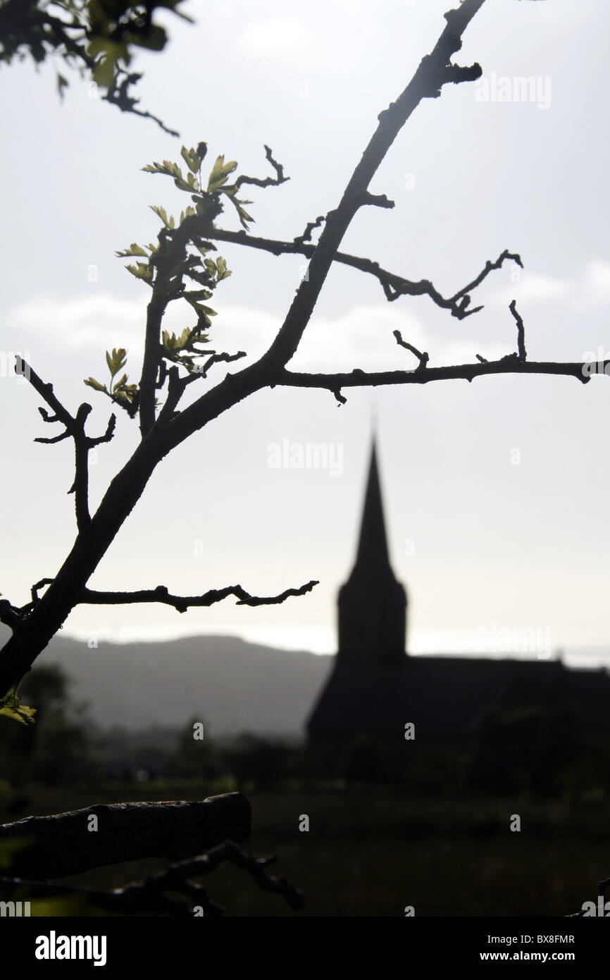 church in deiniolen, north wales great britain Stock Photo - Alamy