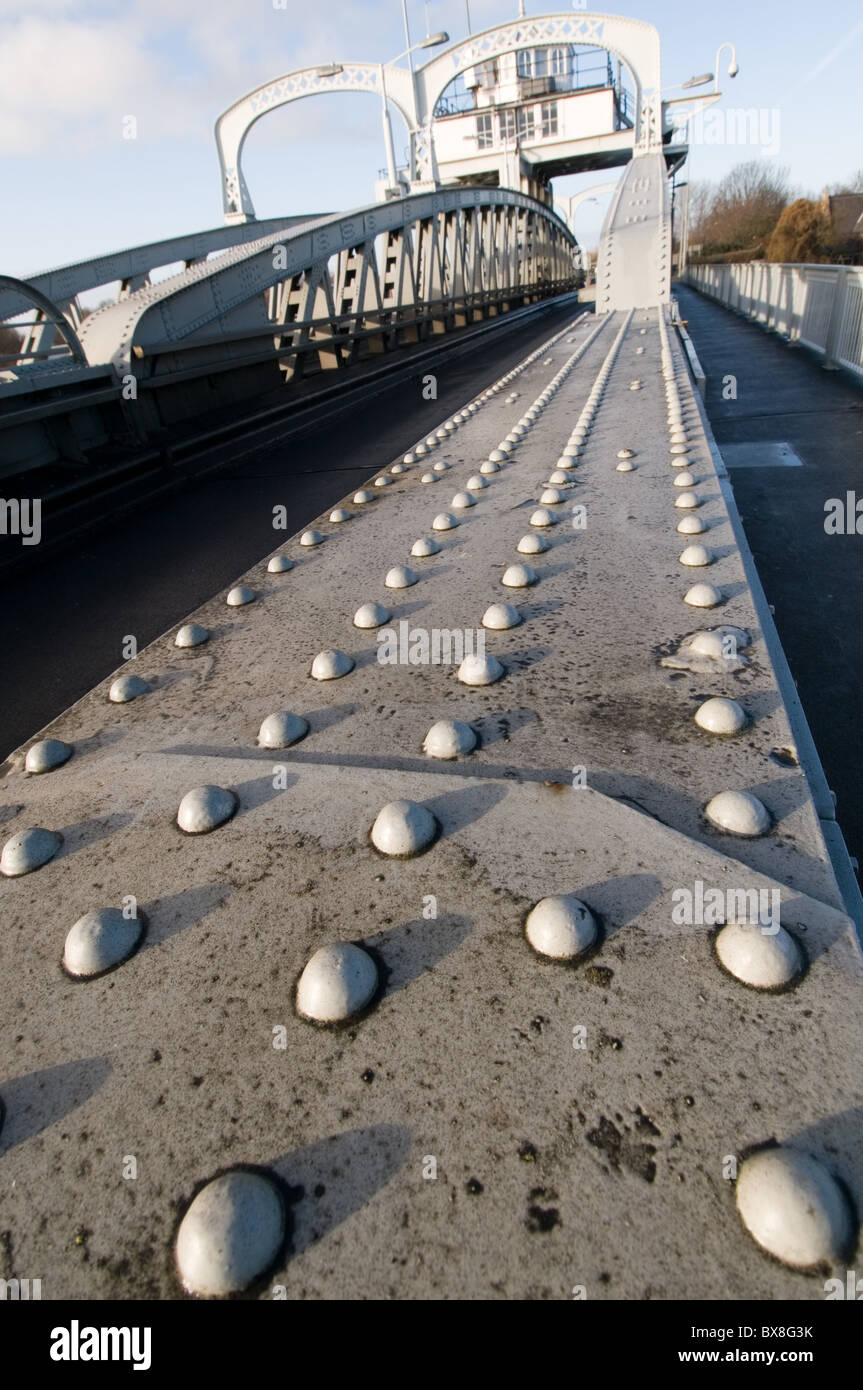 sutton bridge over the river nene on the boarder between norfolk and ...
