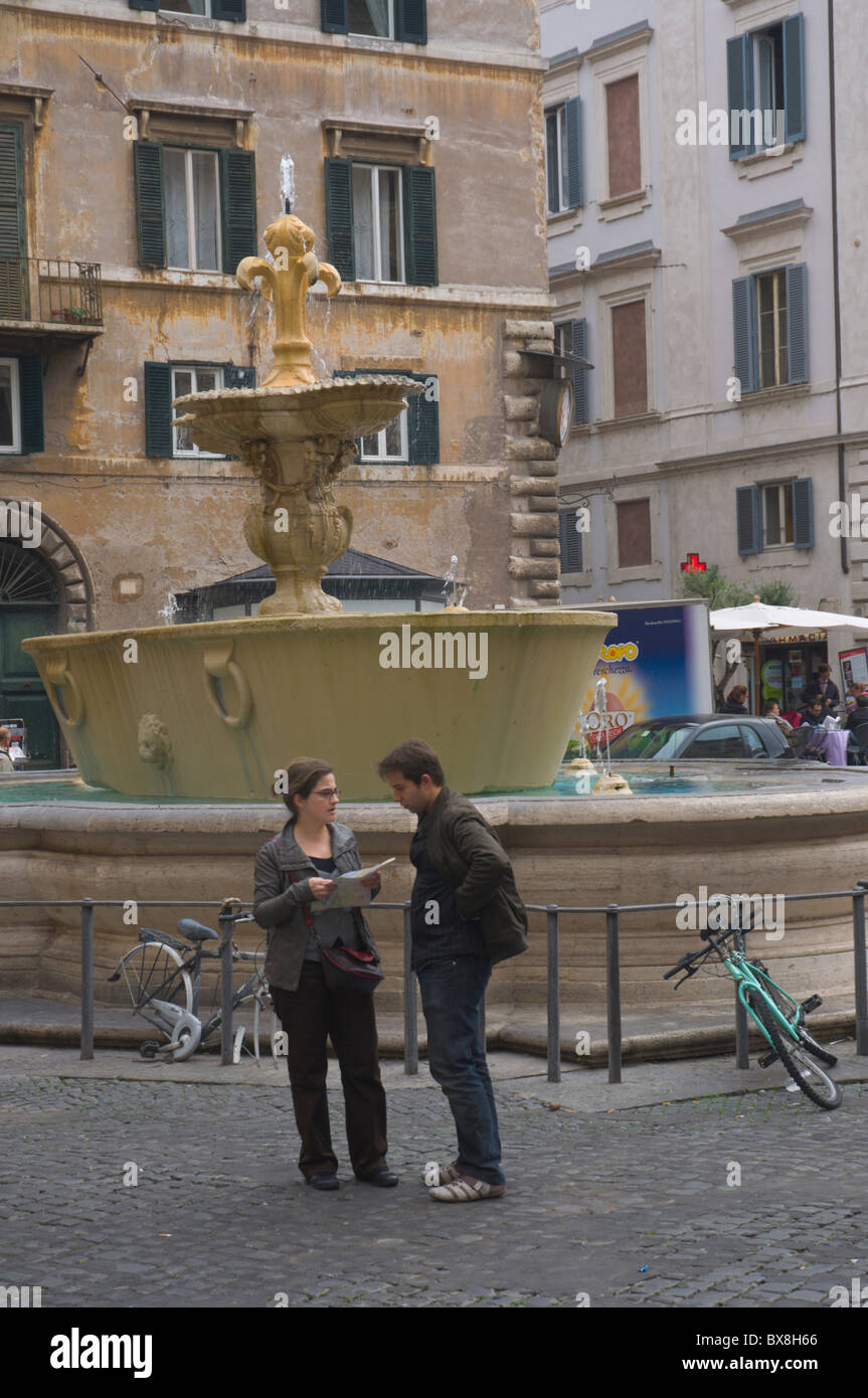 Tourist couple with map centro storico old town Rome Italy Europe Stock ...