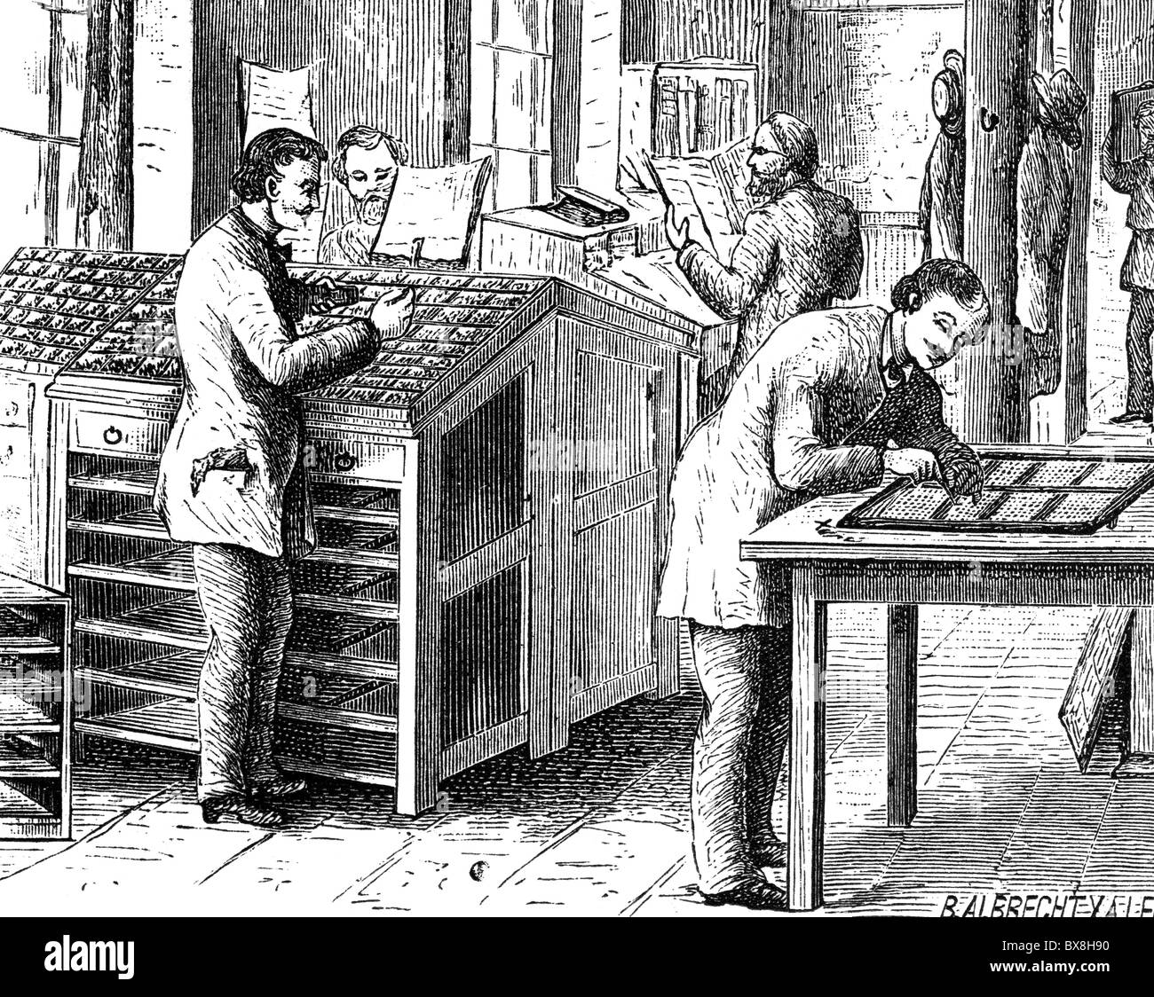 Typesetting 19th Century High Resolution Stock Photography and Images ...