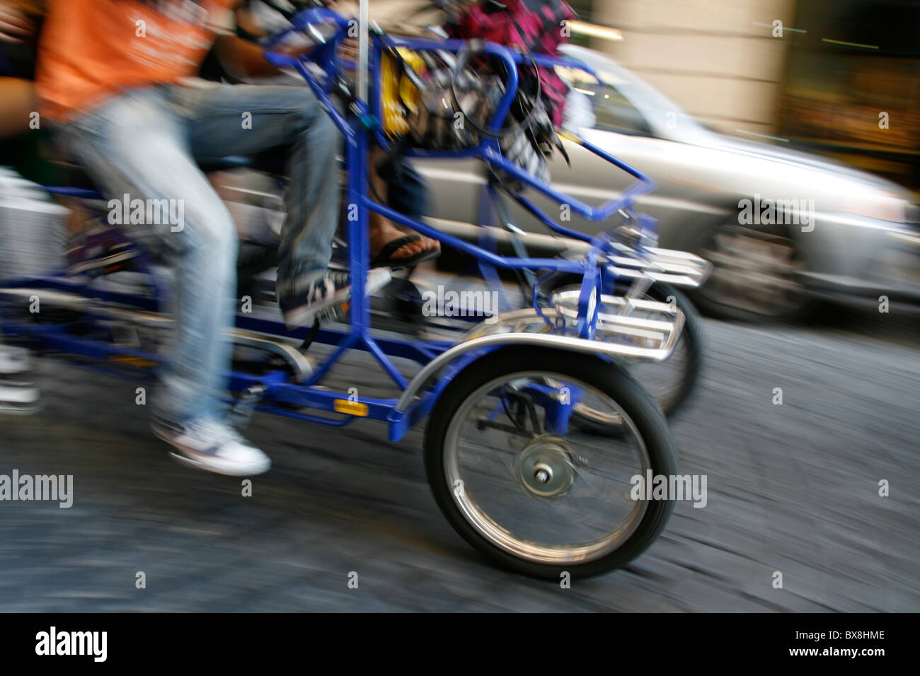 Rickshaw ride in rain hi-res stock photography and images - Alamy