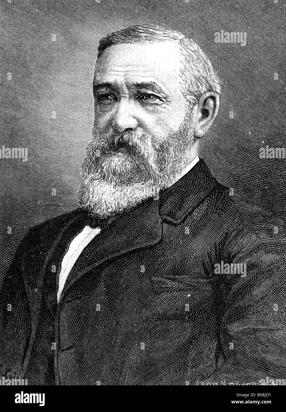 American politician rep 23rd president of the usa 1889 1893 hi-res ...