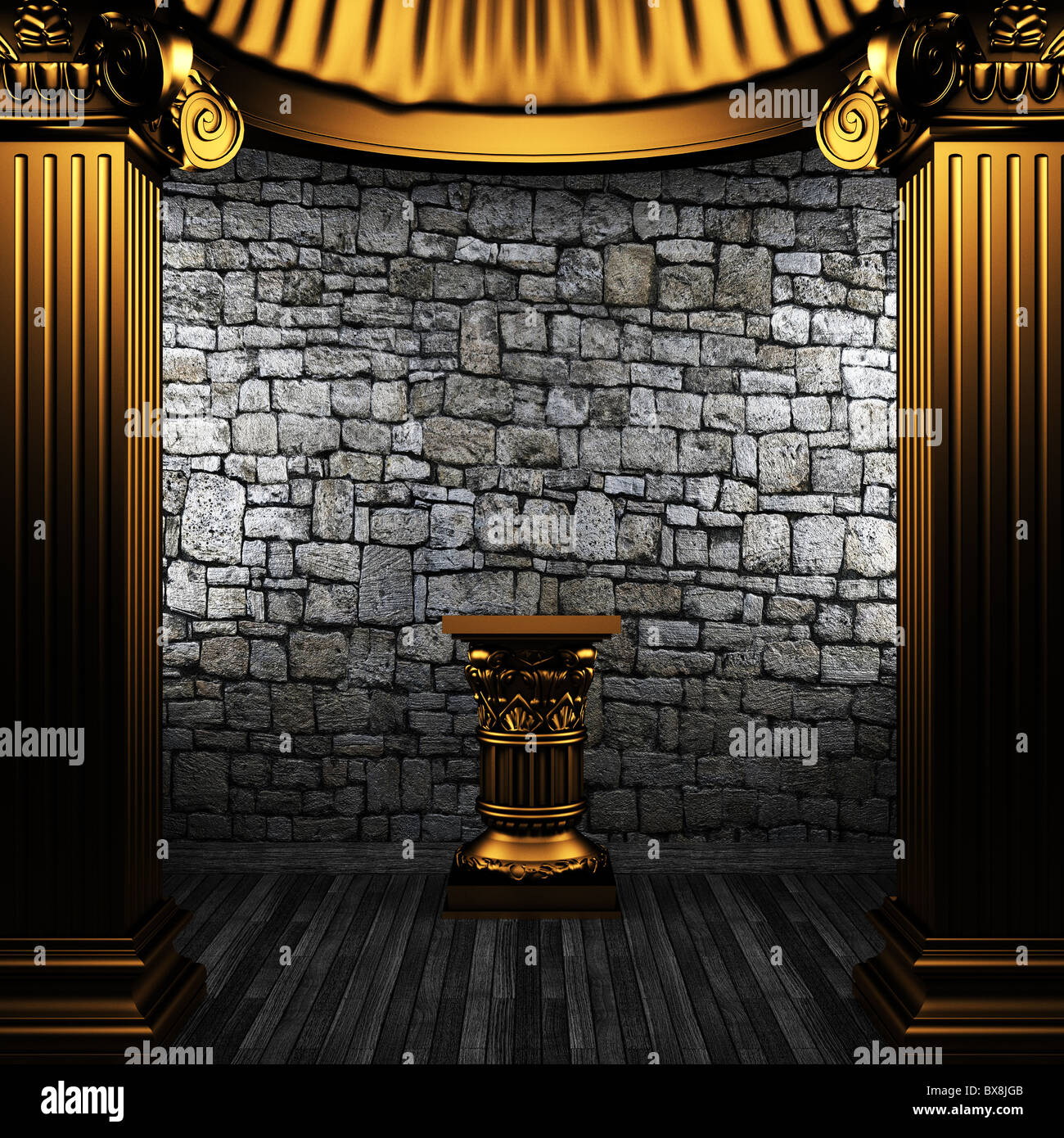 bronze columns and pedestal Stock Photo - Alamy