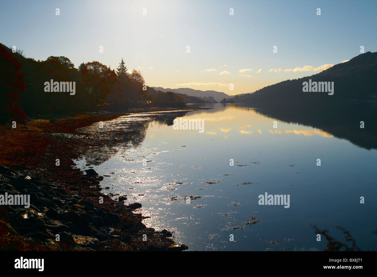 South across Loch Riddon from Salthouse Point. Colintraive, Argyll and ...