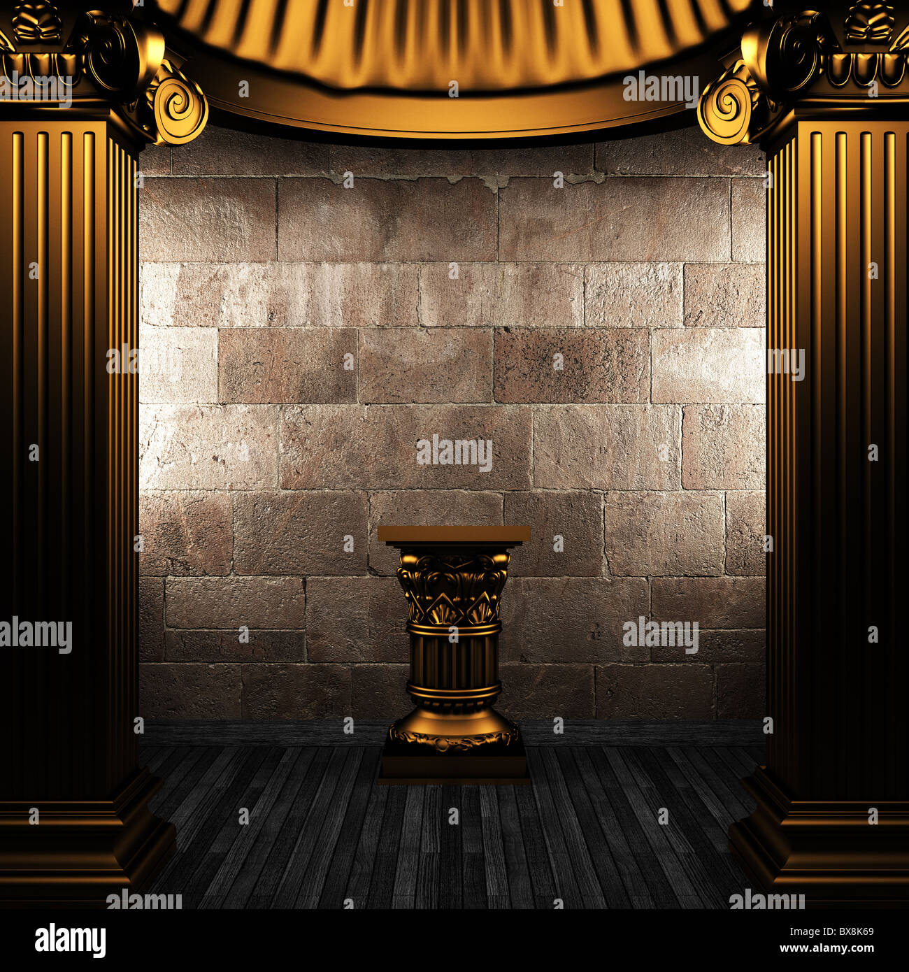 bronze columns and pedestal Stock Photo - Alamy