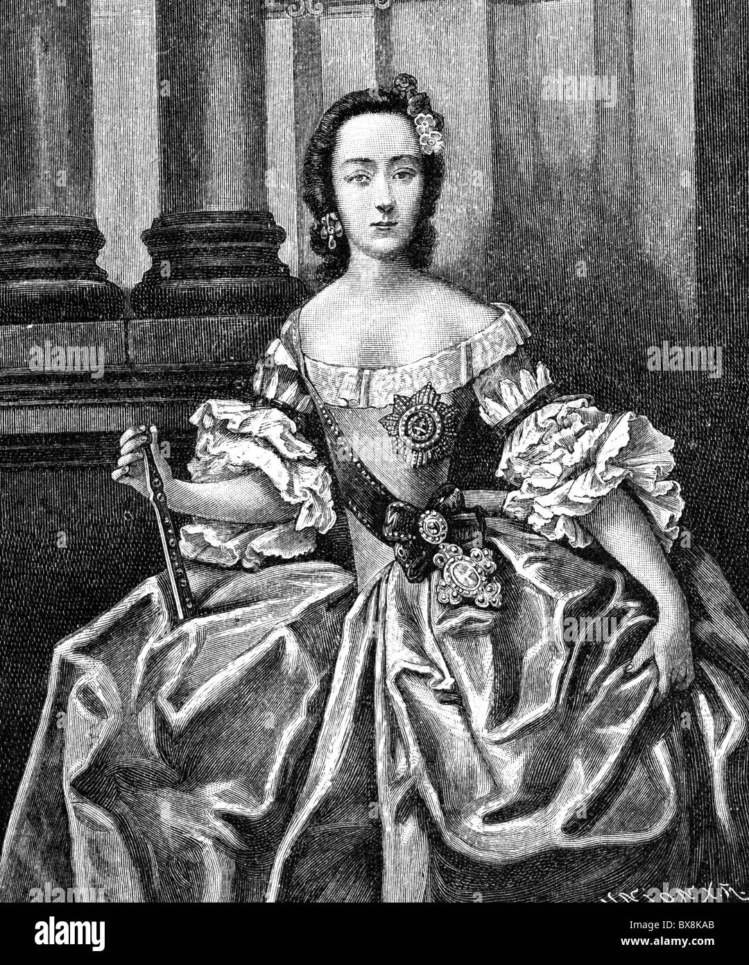 Catherine II "the Great", 2.5.1729 - 17.11.1796, Empress of Russia 1762 ...