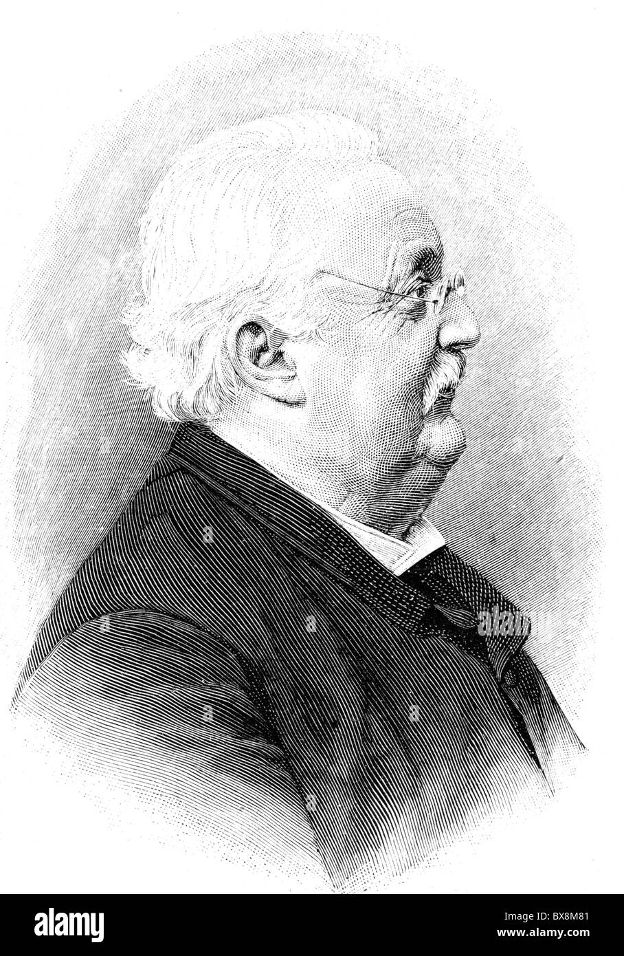 Meyer, Conrad Ferdinand, 11.10.1825 - 28.11.1898, Swiss poet, portrait ...