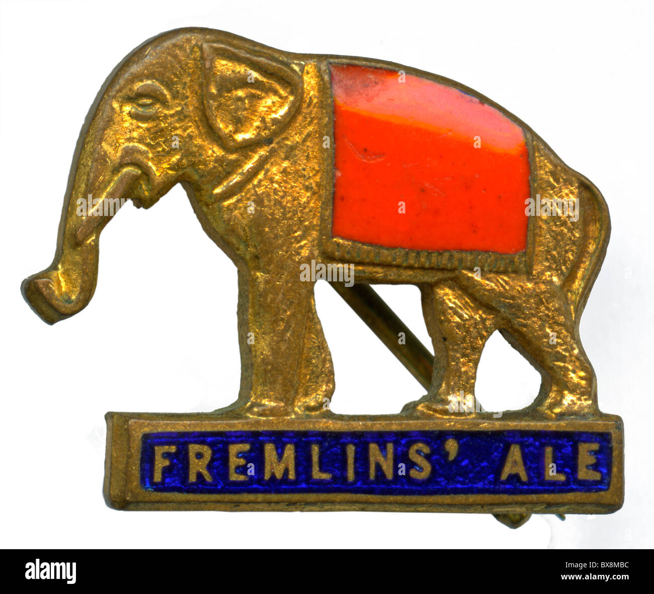 Fremlin's Ale enamel badge c. 1955, featuring an elephant motif Stock ...