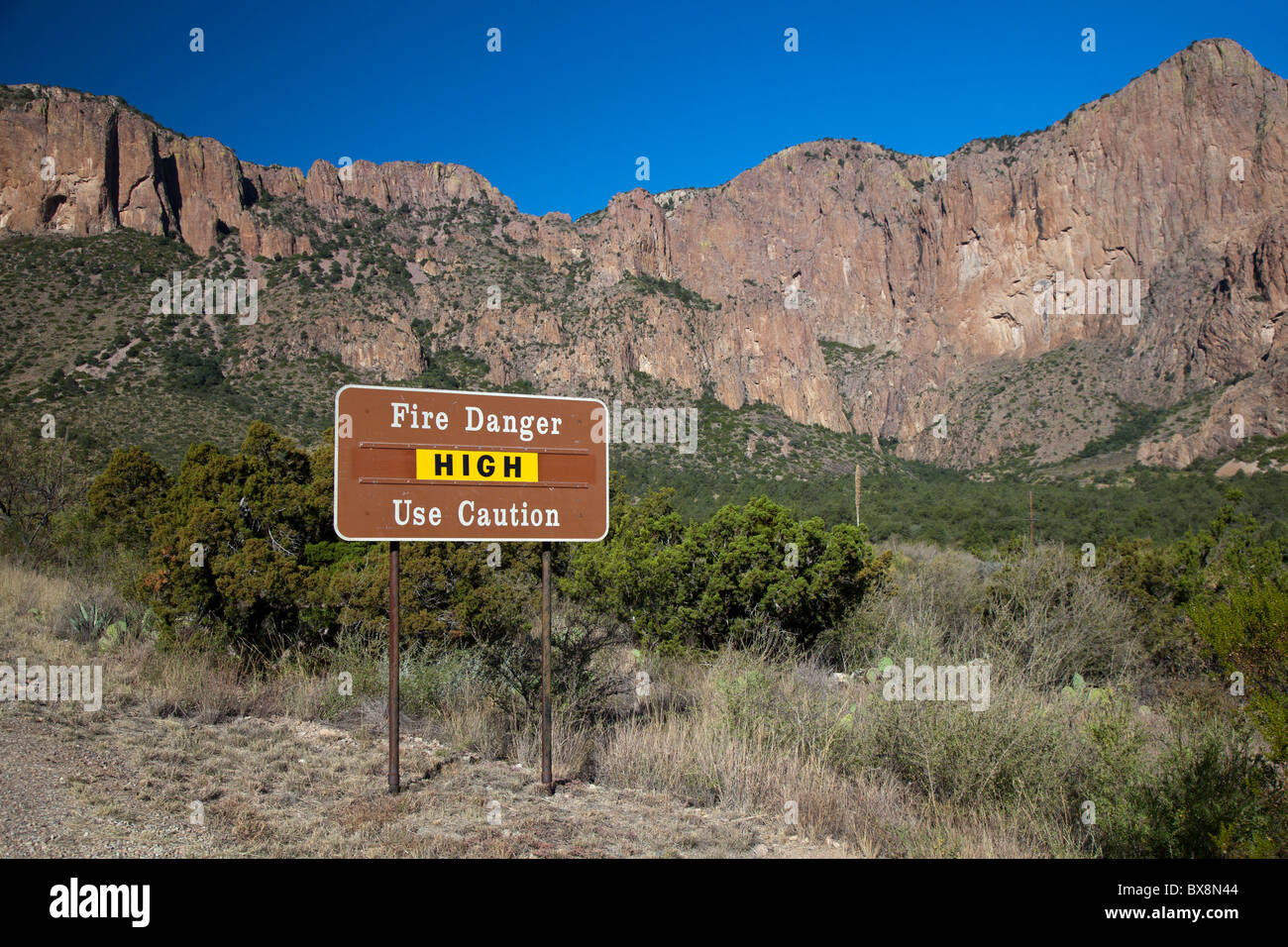 Fire danger warning sign in hi-res stock photography and images - Alamy