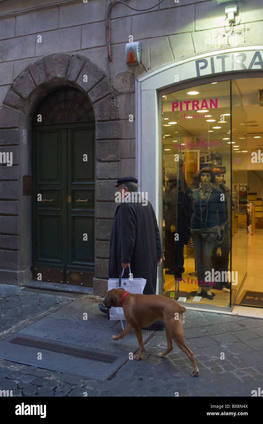Italian person walking dog hi-res stock photography and images - Alamy