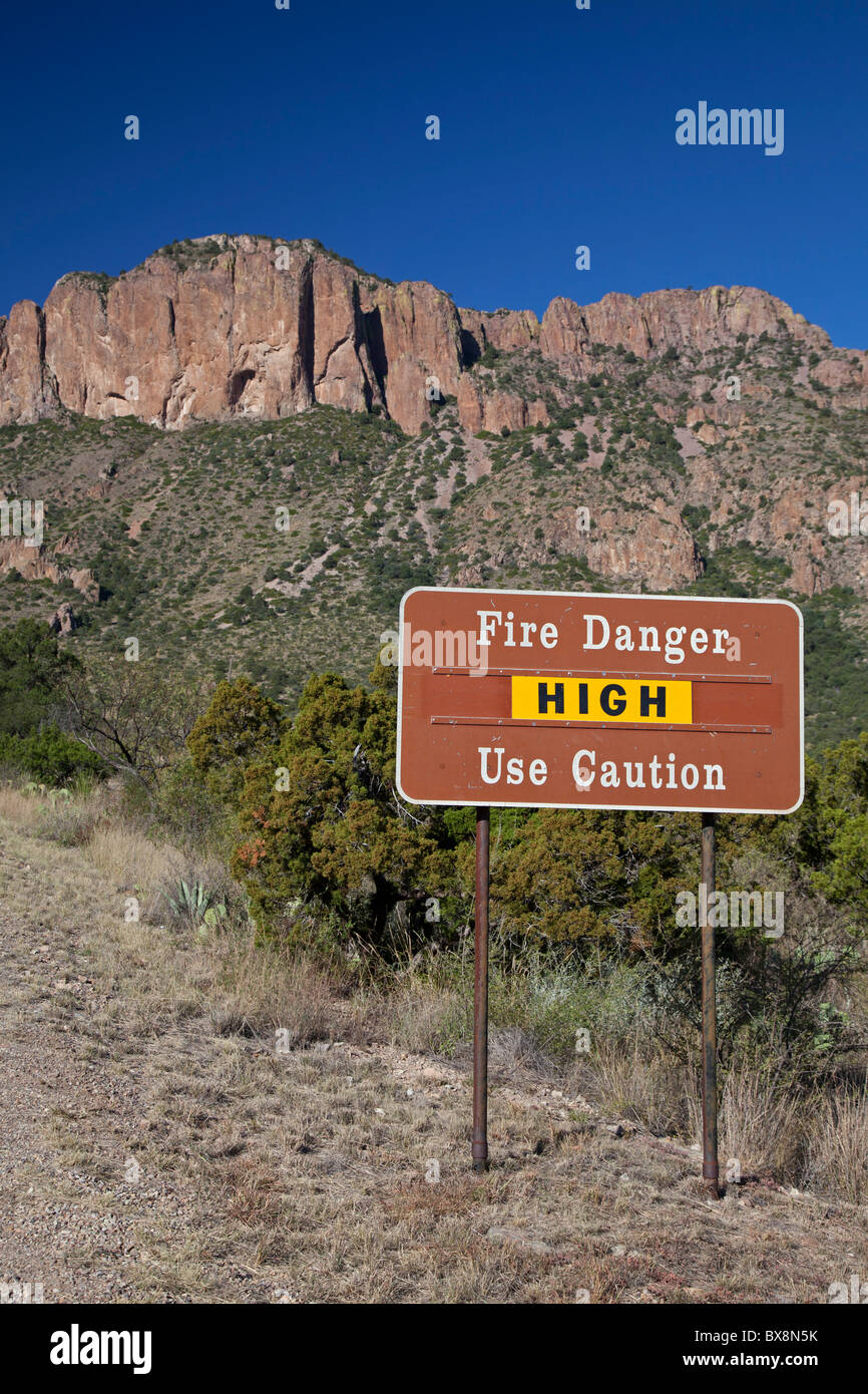 Fire danger warning sign in hi-res stock photography and images - Alamy