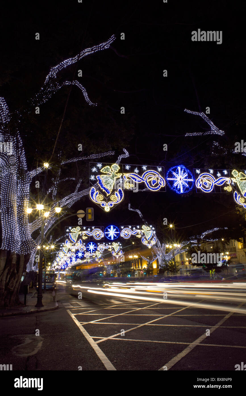 Malaga Christmas Lights, Malaga City, Andalucia, Spain, Costa del Sol ...