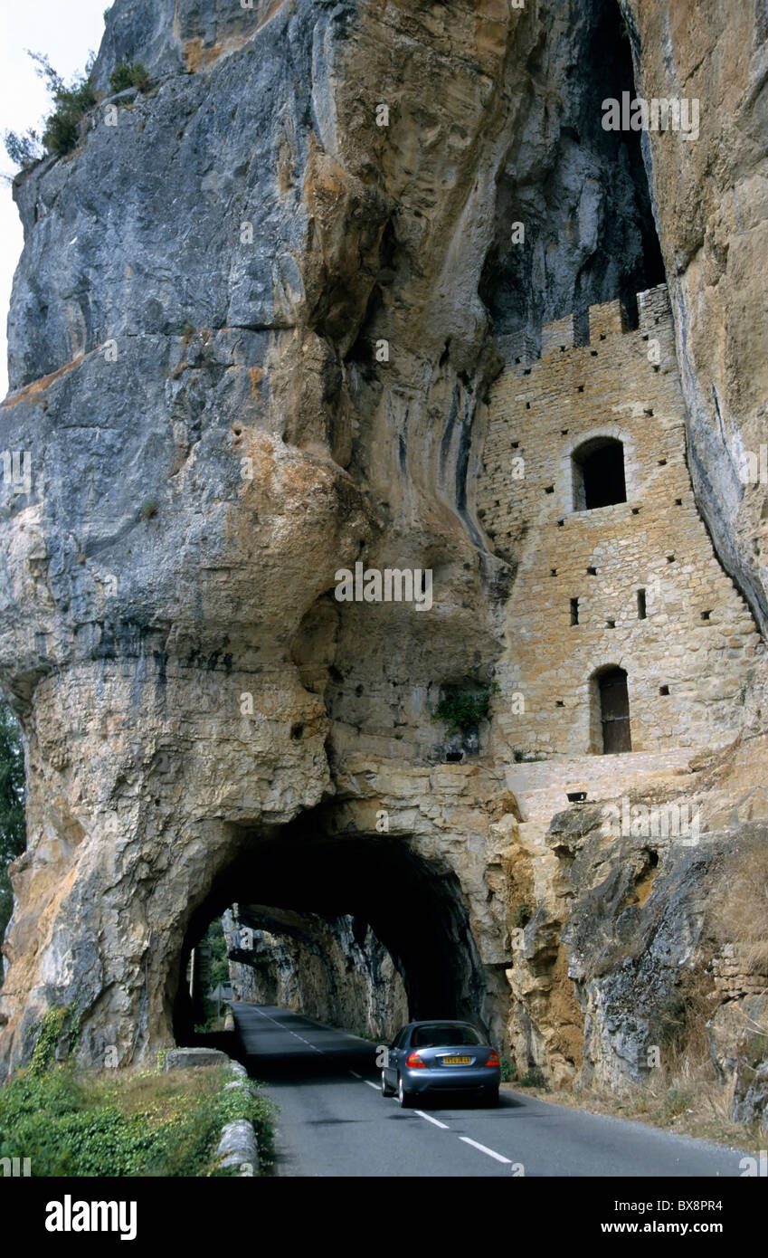 Car driving along cliff road hi-res stock photography and images - Alamy