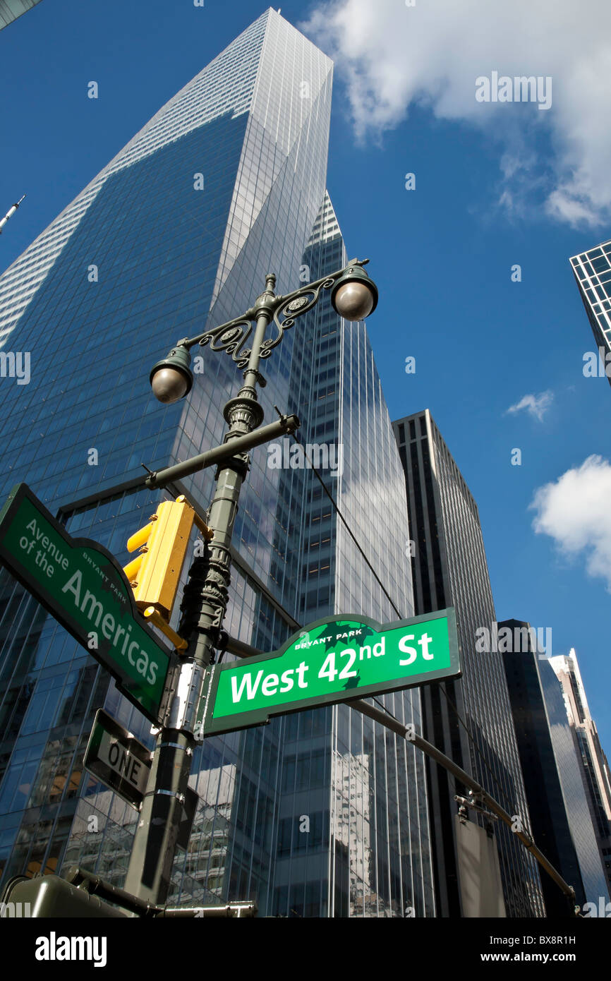 Lamppost Skyscraper Junction 42nd Street High Resolution Stock ...