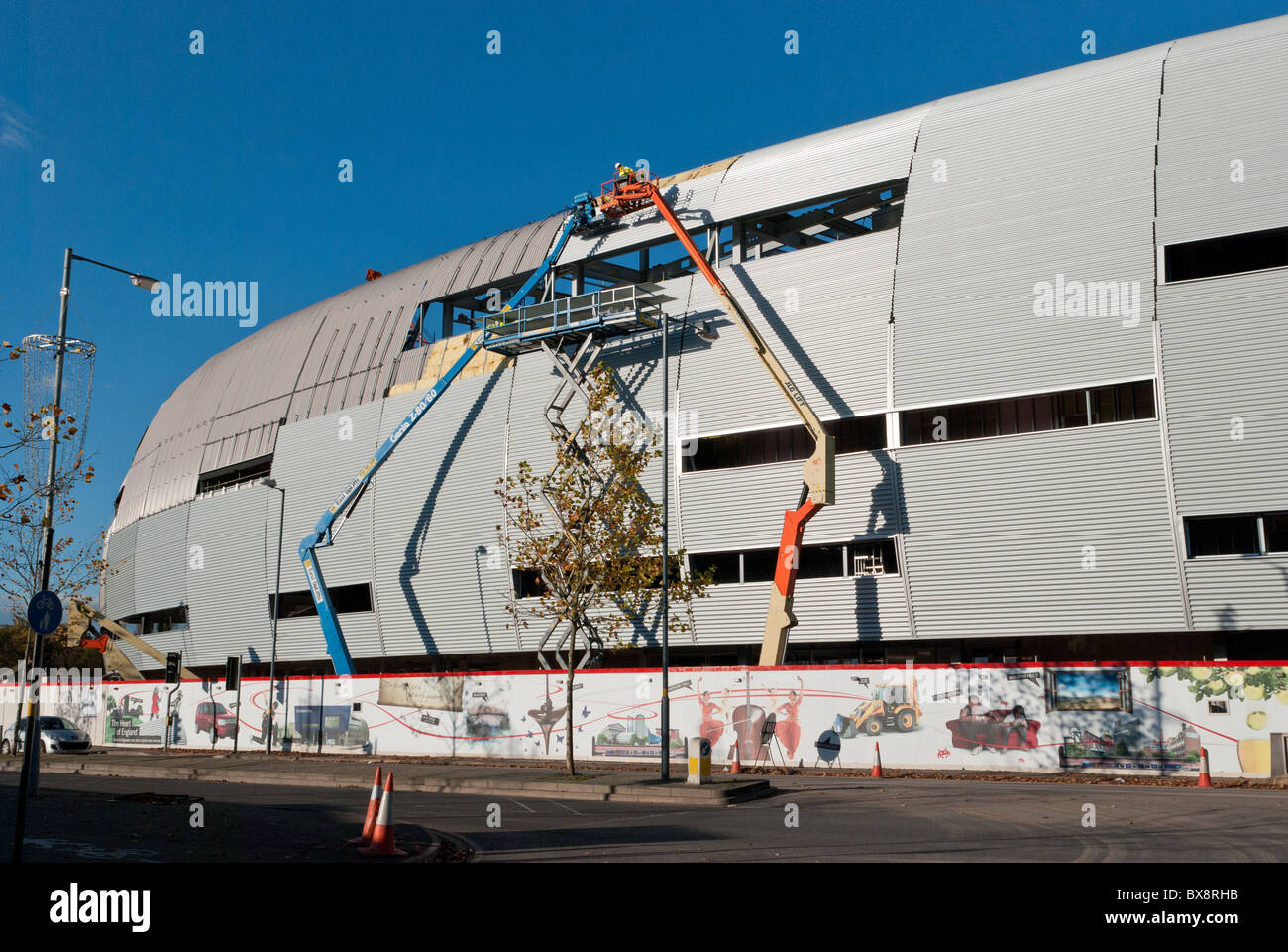 Construction of new stands at the Edgbaston Cricket Ground Stock Photo ...