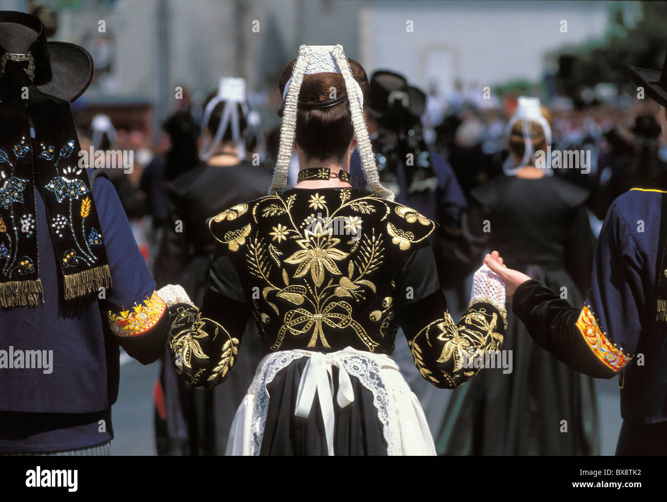 France, Brittany, Finistere, Quimper, Cornouaille festival, Men and ...