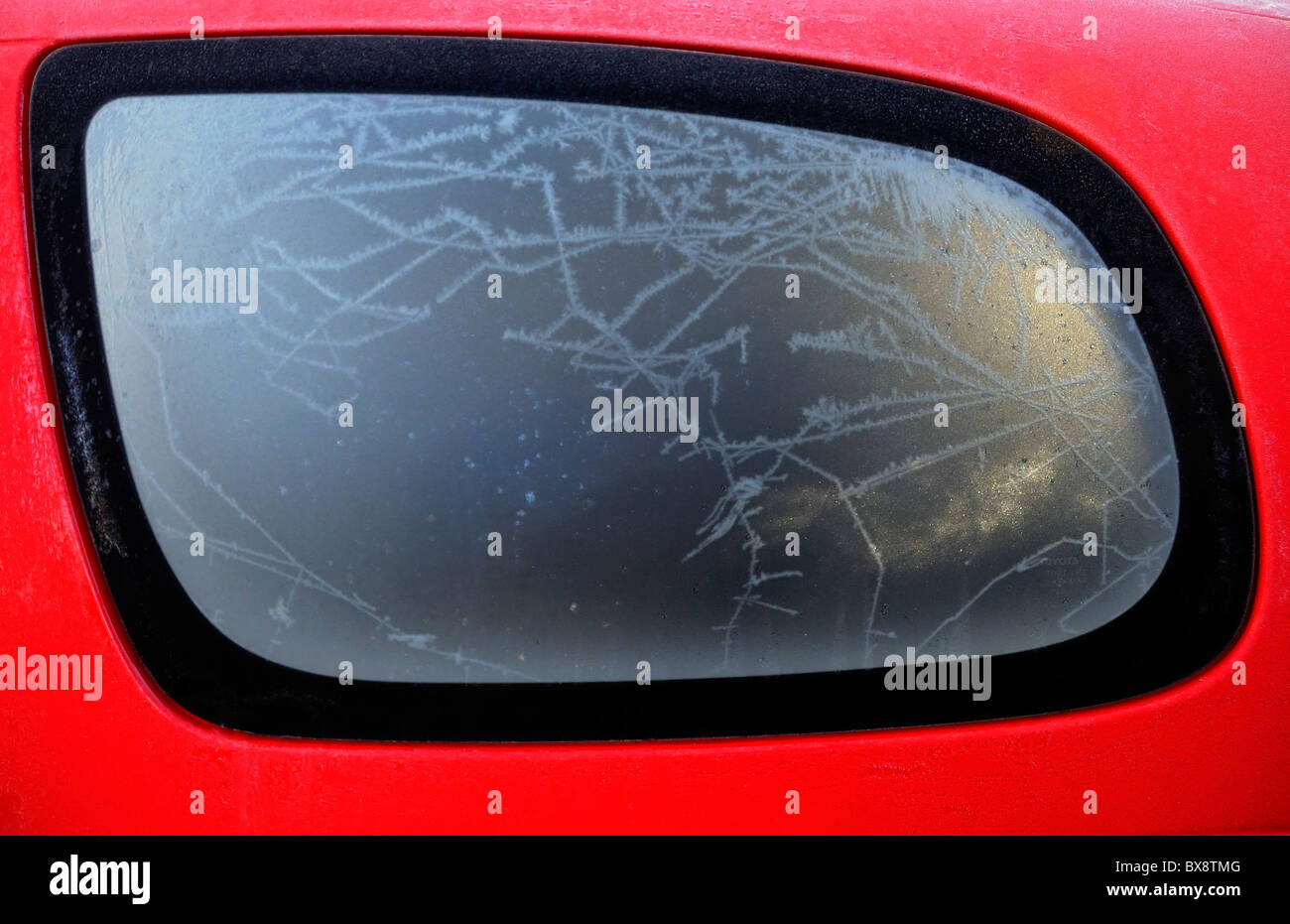 Frost pattern on car windscreen hi-res stock photography and images - Alamy