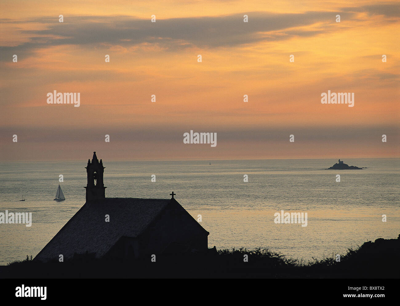 France, Brittany, Finistere, Cap Sizun, Pointe du Van, Saint They ...