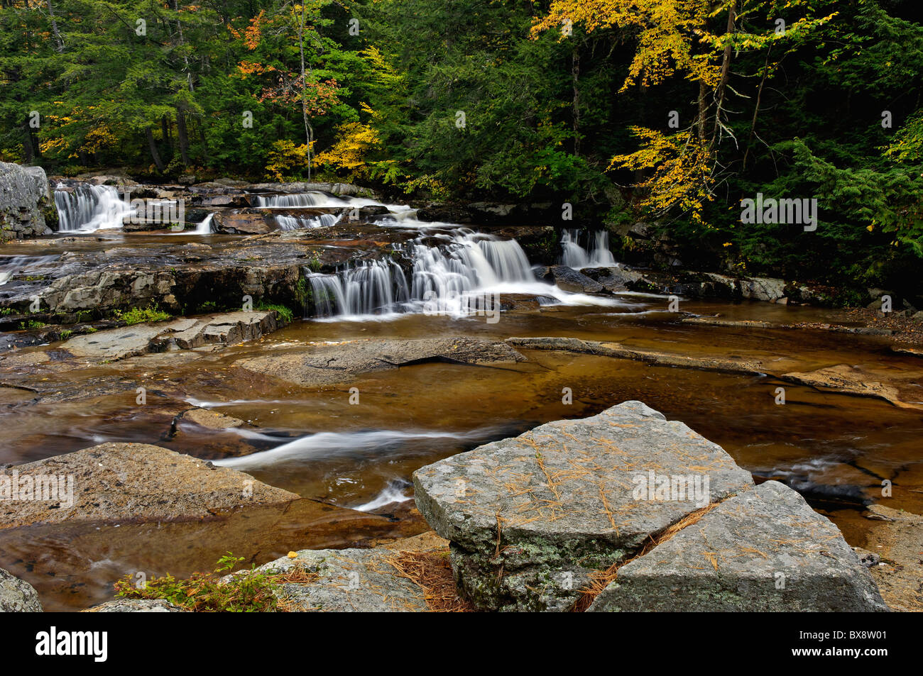 Series of Cascades and Autumn Color on the Wildcat River at Jackson ...
