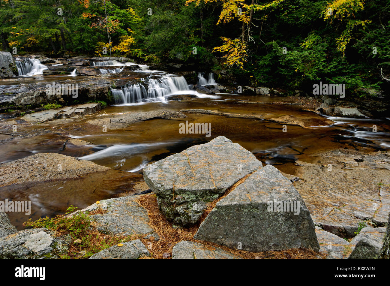 Series of Cascades and Autumn Color on the Wildcat River at Jackson ...