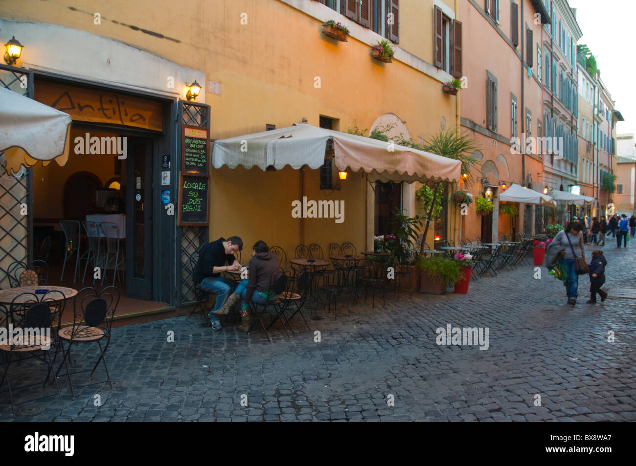 Via Della Scala street Trastevere district Rome Italy Europe Stock ...
