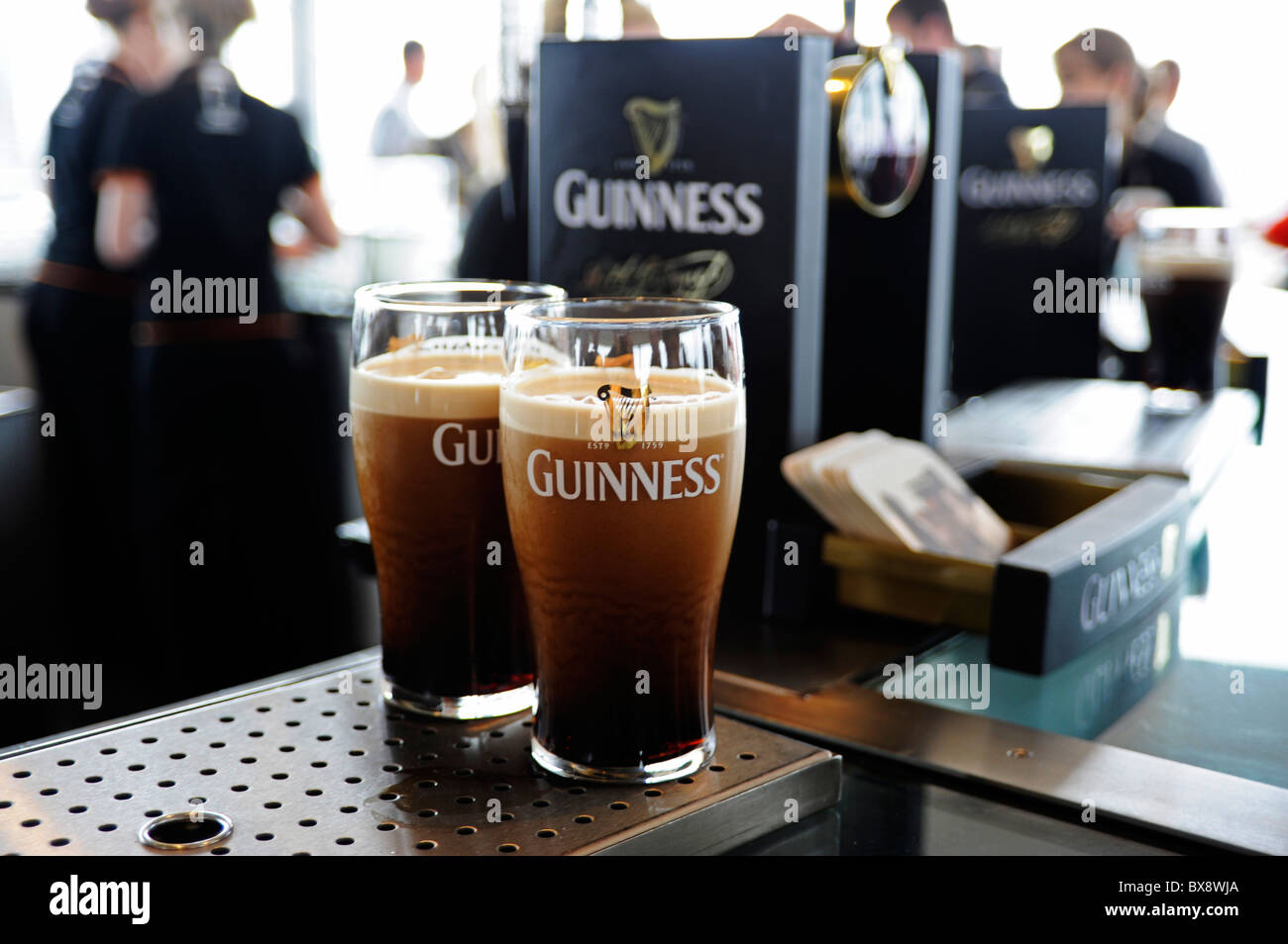 Pint of Guinness at Gravity Bar,The Guinness Storehouse, Dublin city ...