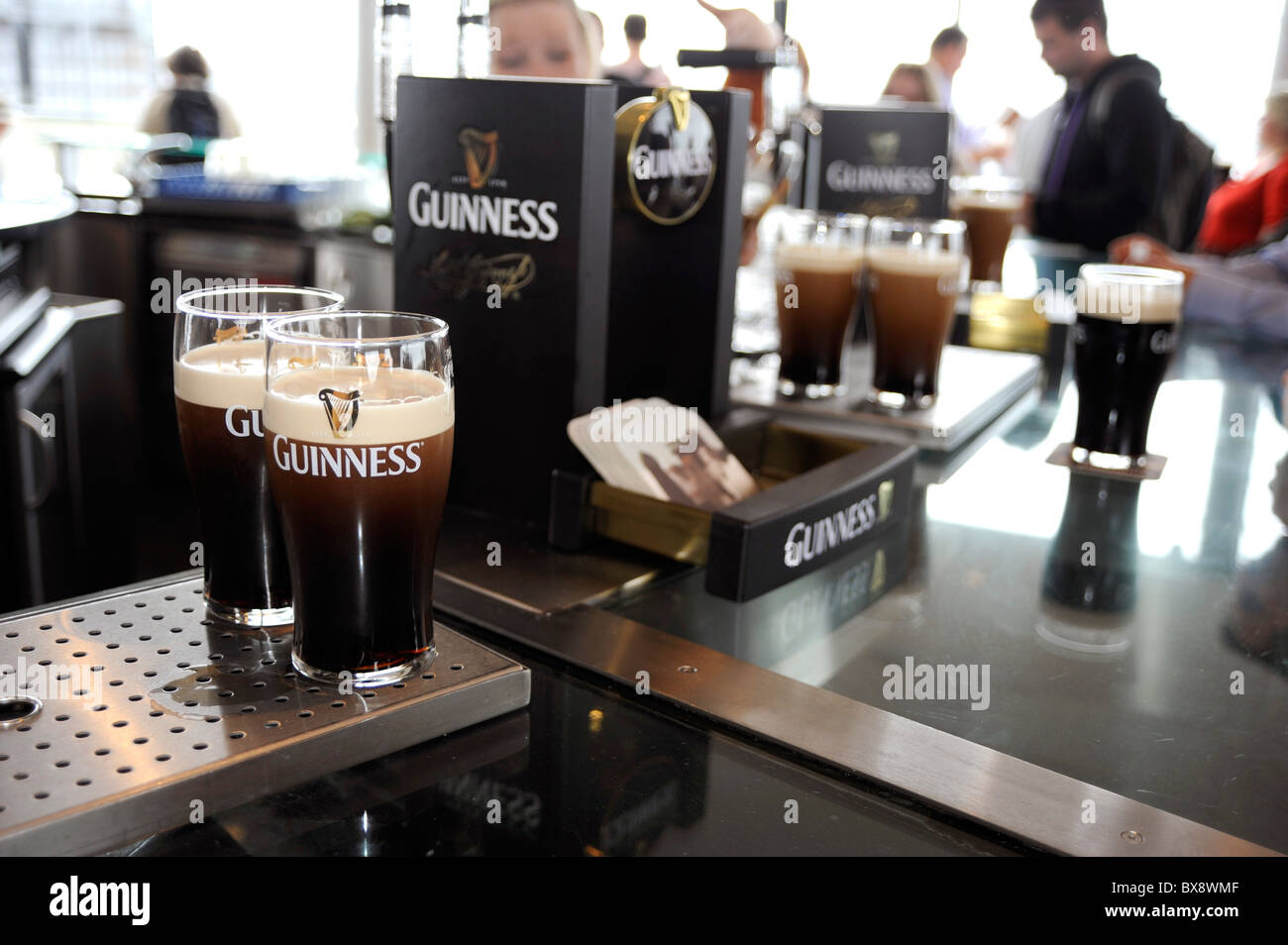 Pint of Guinness at Gravity Bar,The Guinness Storehouse, Dublin city ...