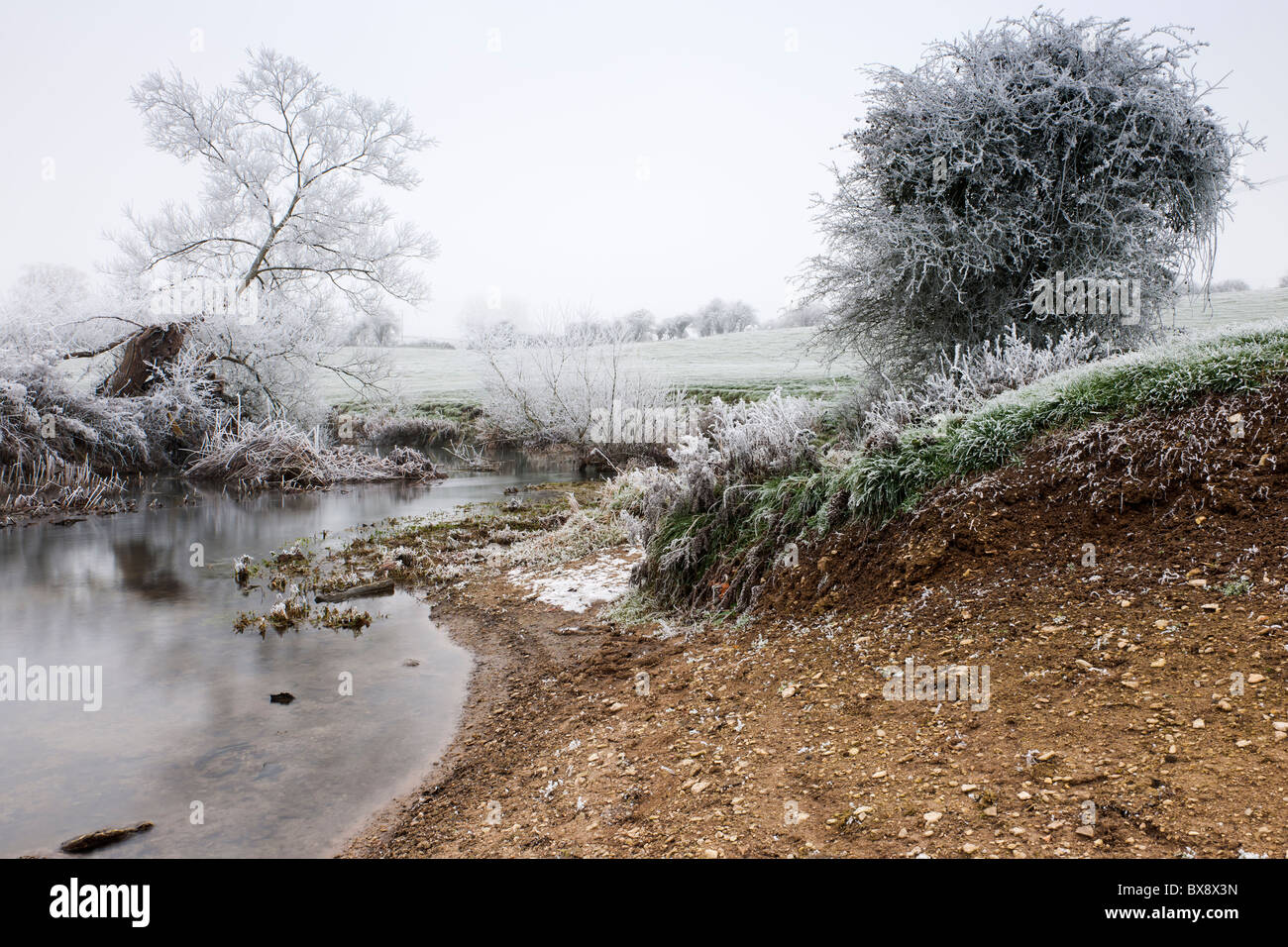 Winter River Landscape Stock Photo - Alamy