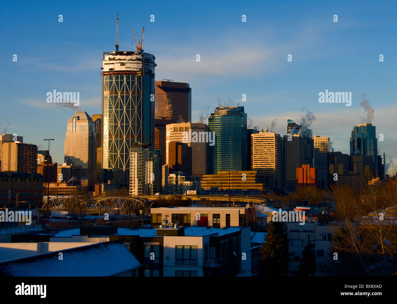 Calgary skyline in winter Stock Photo - Alamy