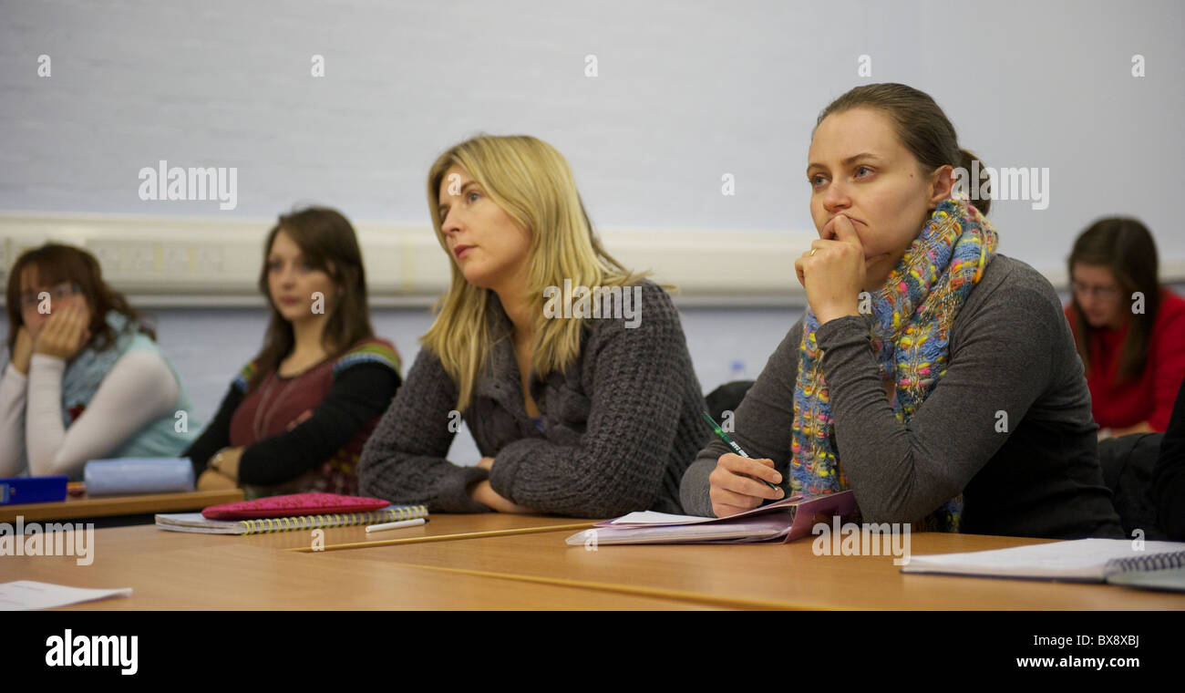 University students attend class Stock Photo - Alamy