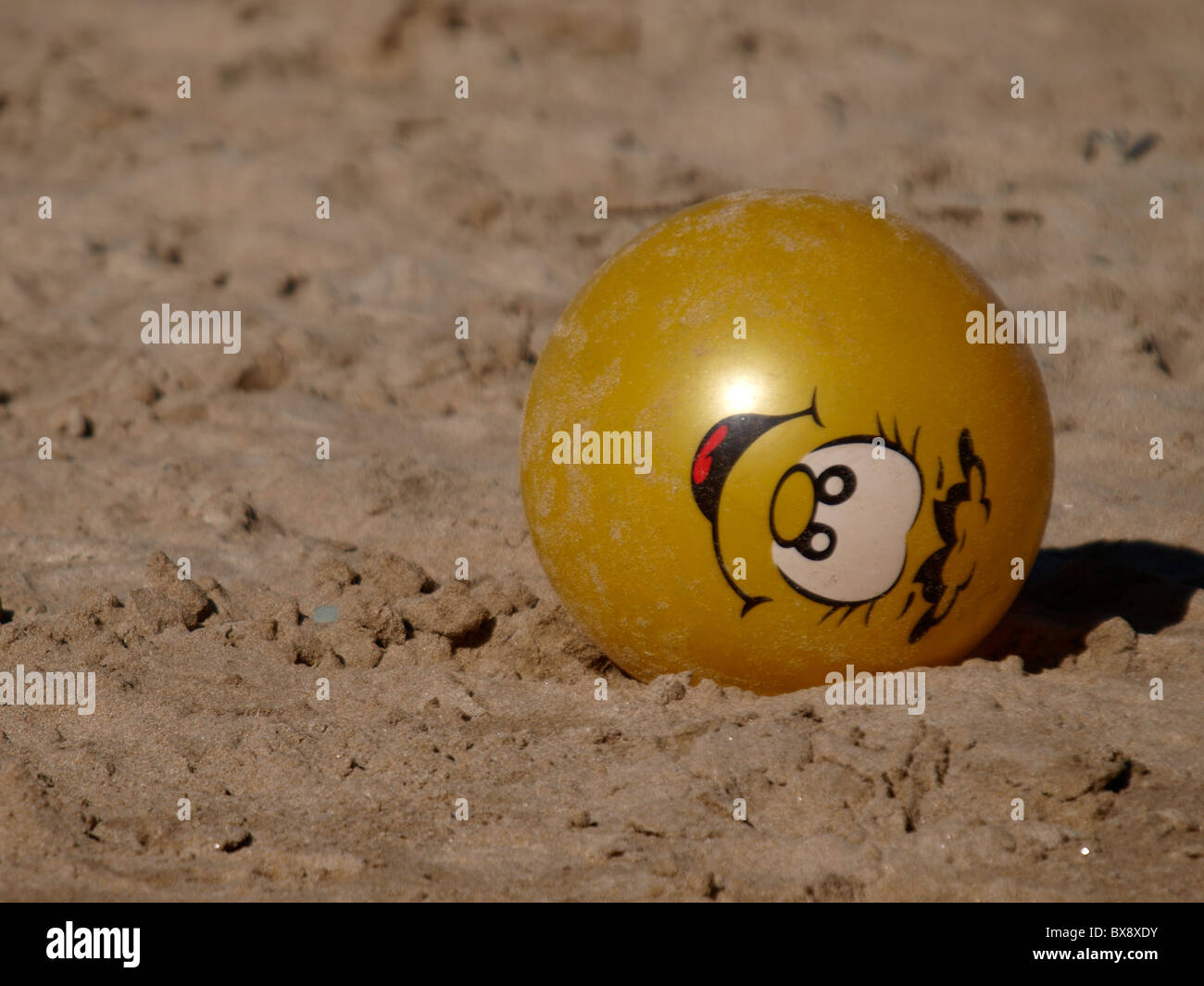 Ball with a face on it, UK Stock Photo - Alamy
