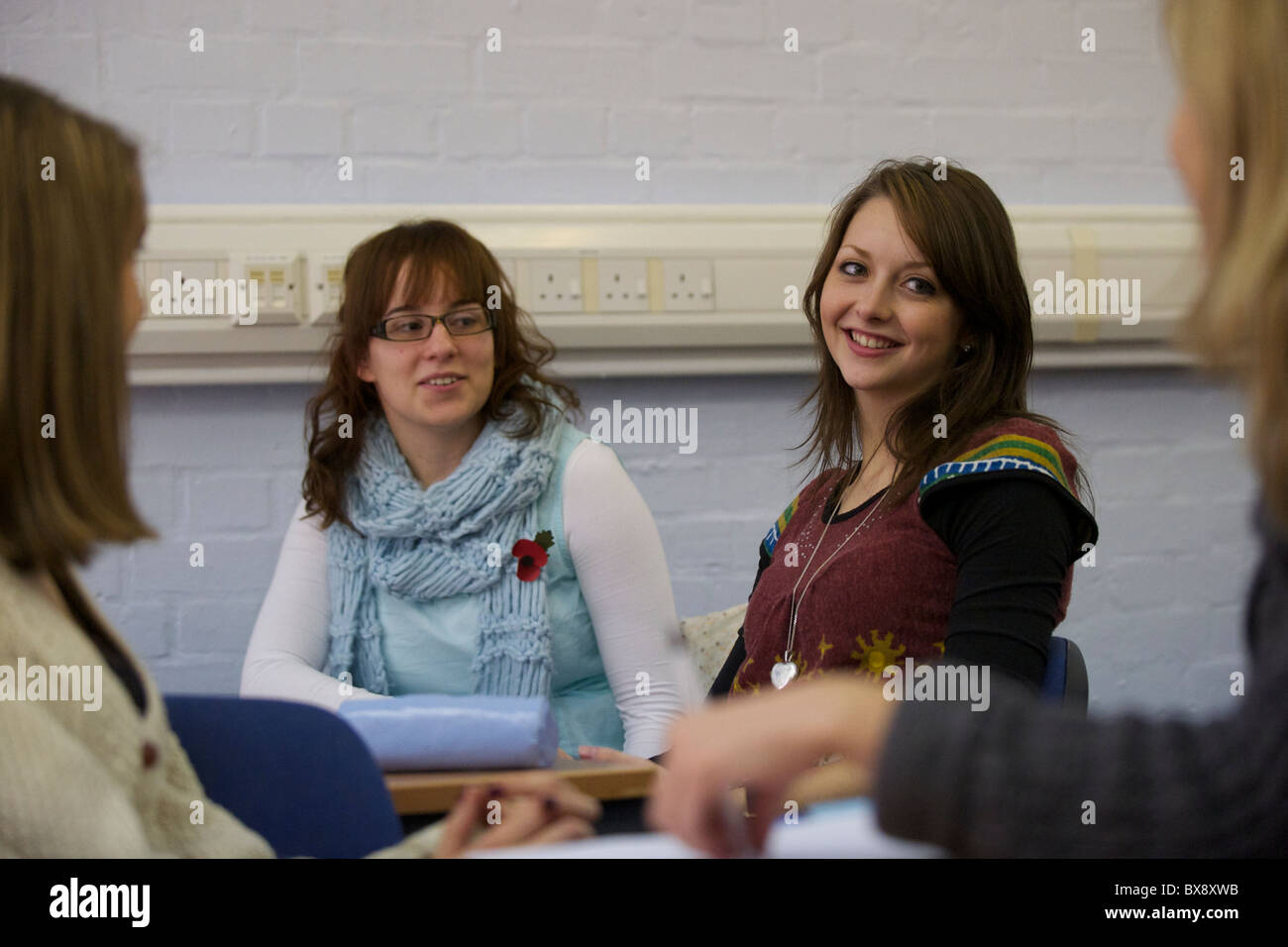 University students attend class Stock Photo - Alamy