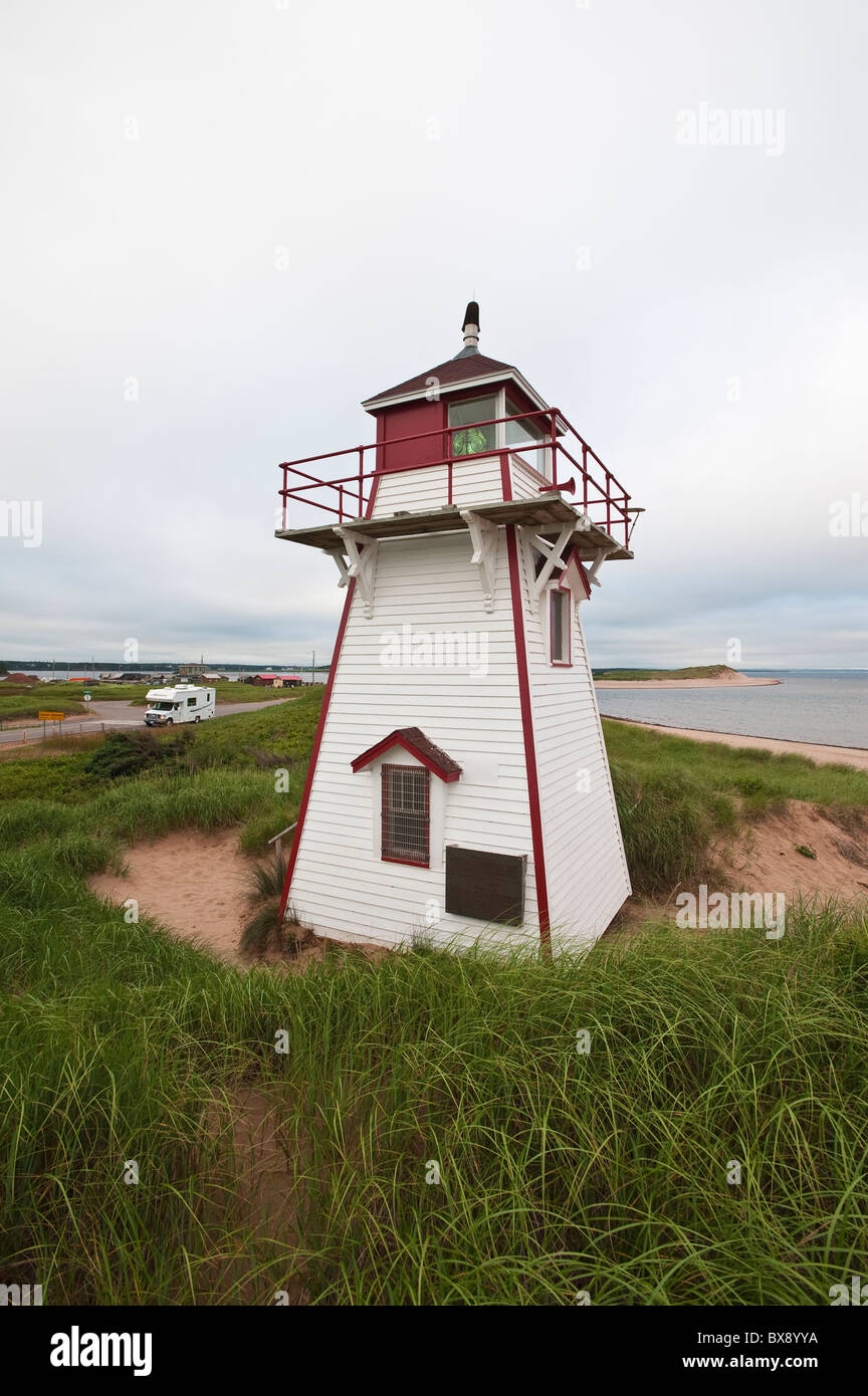 Covehead, Prince Edward island. Motorhome camper at Covehead Lighthouse ...