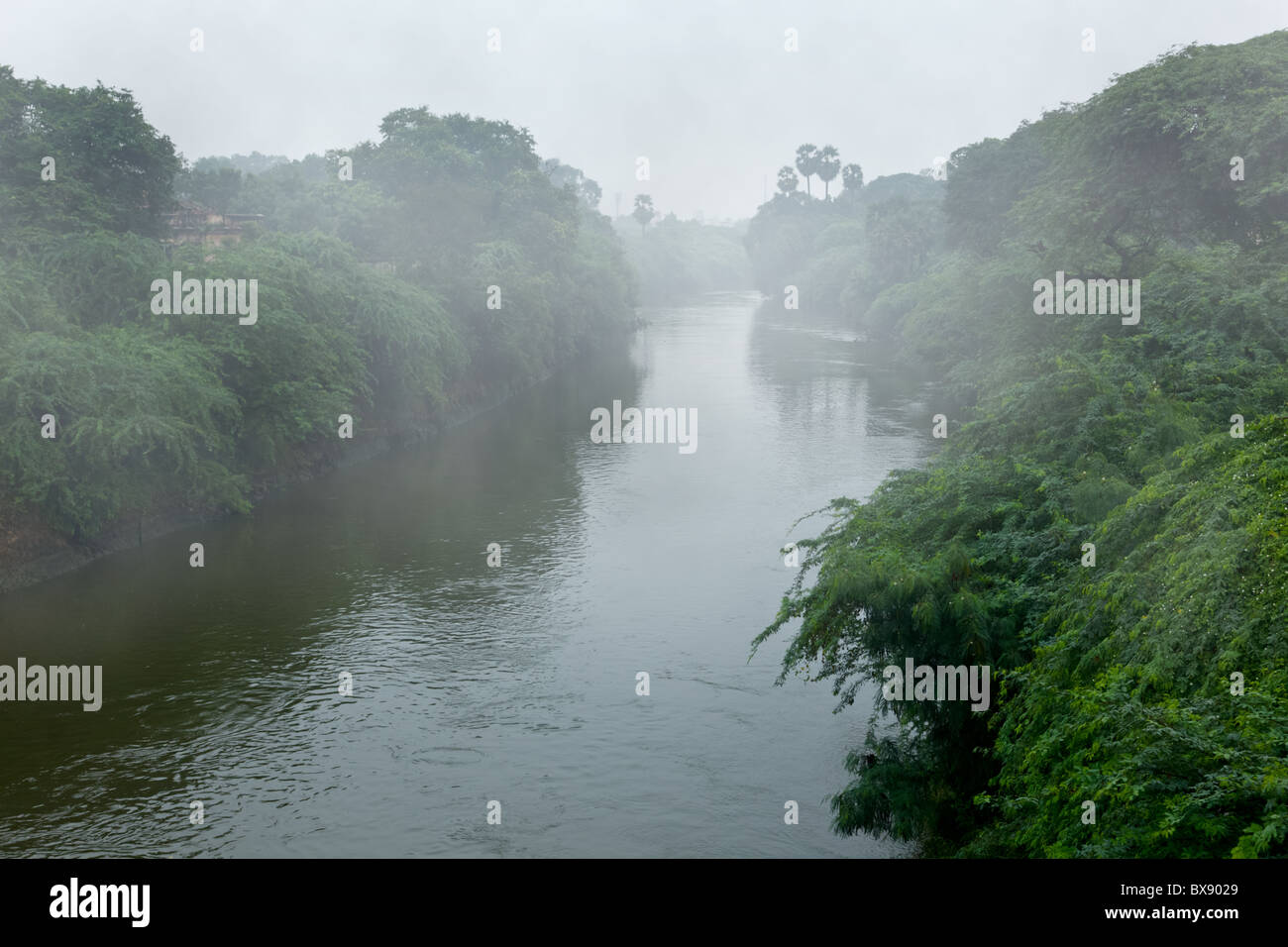River in fog Stock Photo - Alamy