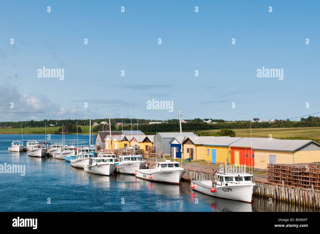 Fishing boats, North Lake Harbour, Prince Edward Island, The Maritimes ...