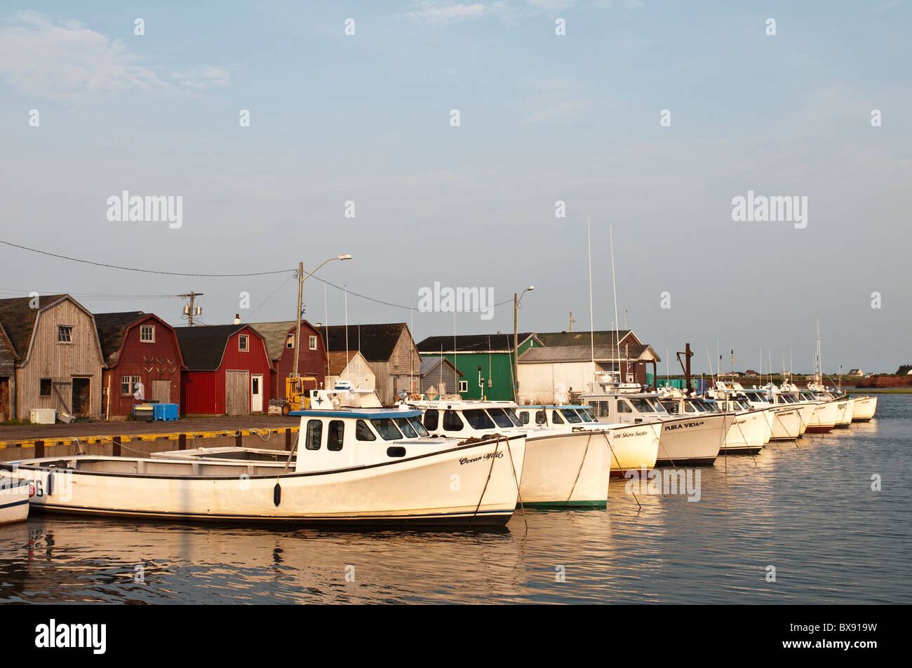 Fishing boats, Malpeque Harbour, Prince Edward Island, the maritimes ...
