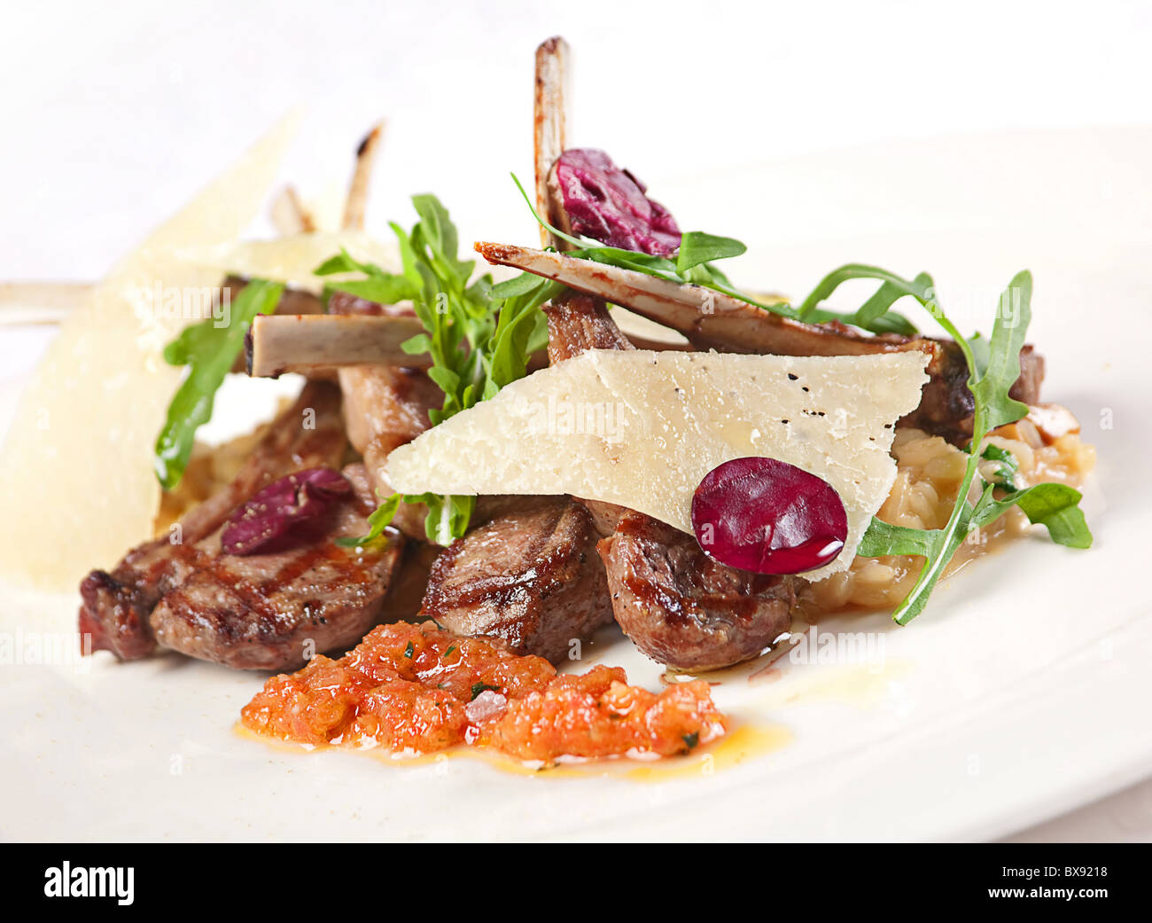 Fried lamb meat Stock Photo - Alamy