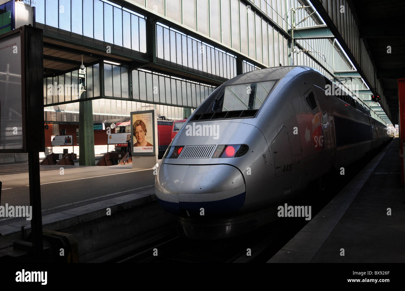TGV in Stuttgart's main train station Stock Photo - Alamy