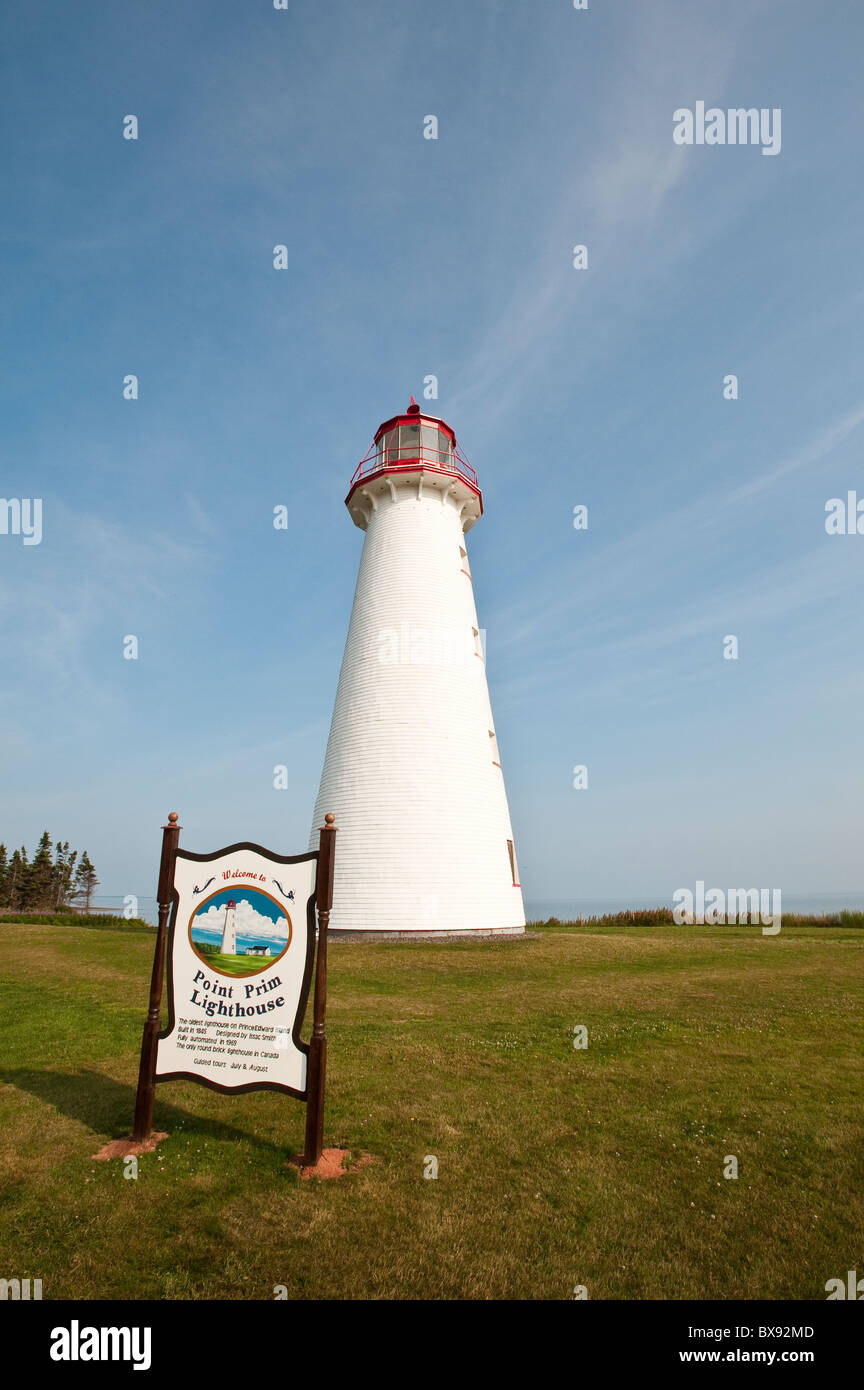 Point Prim Lighthouse lightstation, Point Prim, Prince Edward Island ...