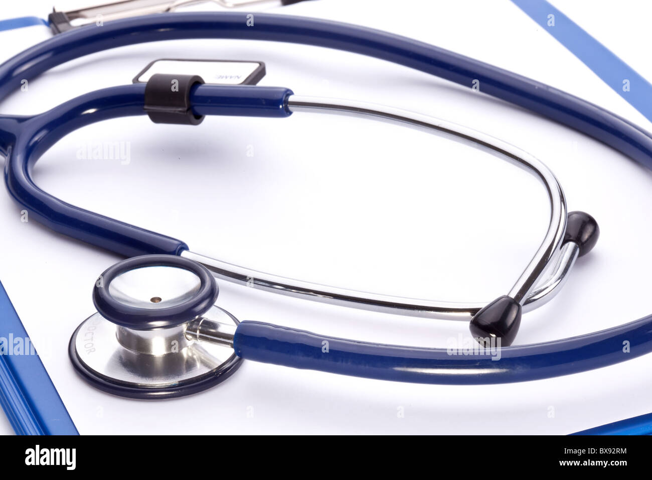 Medical stethoscope on a white background Stock Photo - Alamy