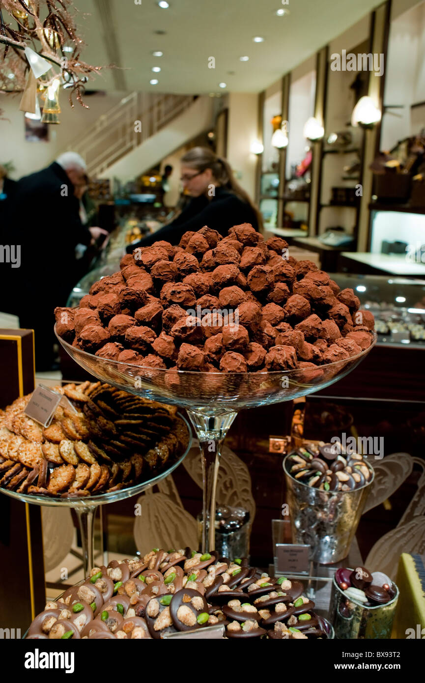 Paris, France, Food Shopping, "Michel Cluizel", French Chocolate Shop ...