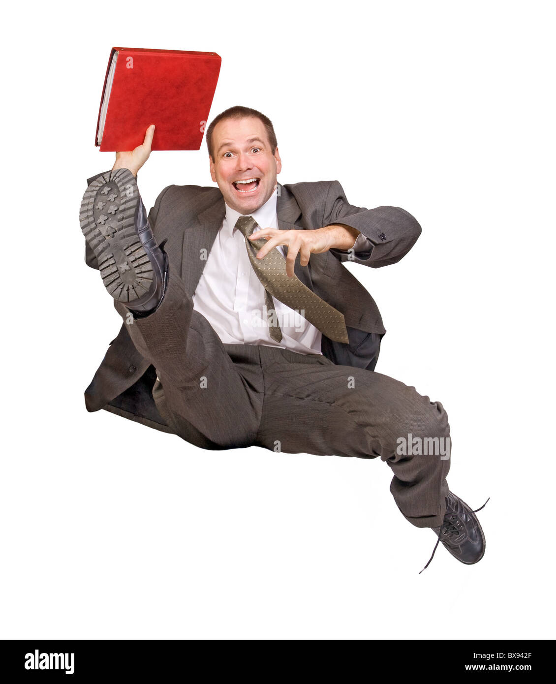 Officer runs with documents Stock Photo - Alamy