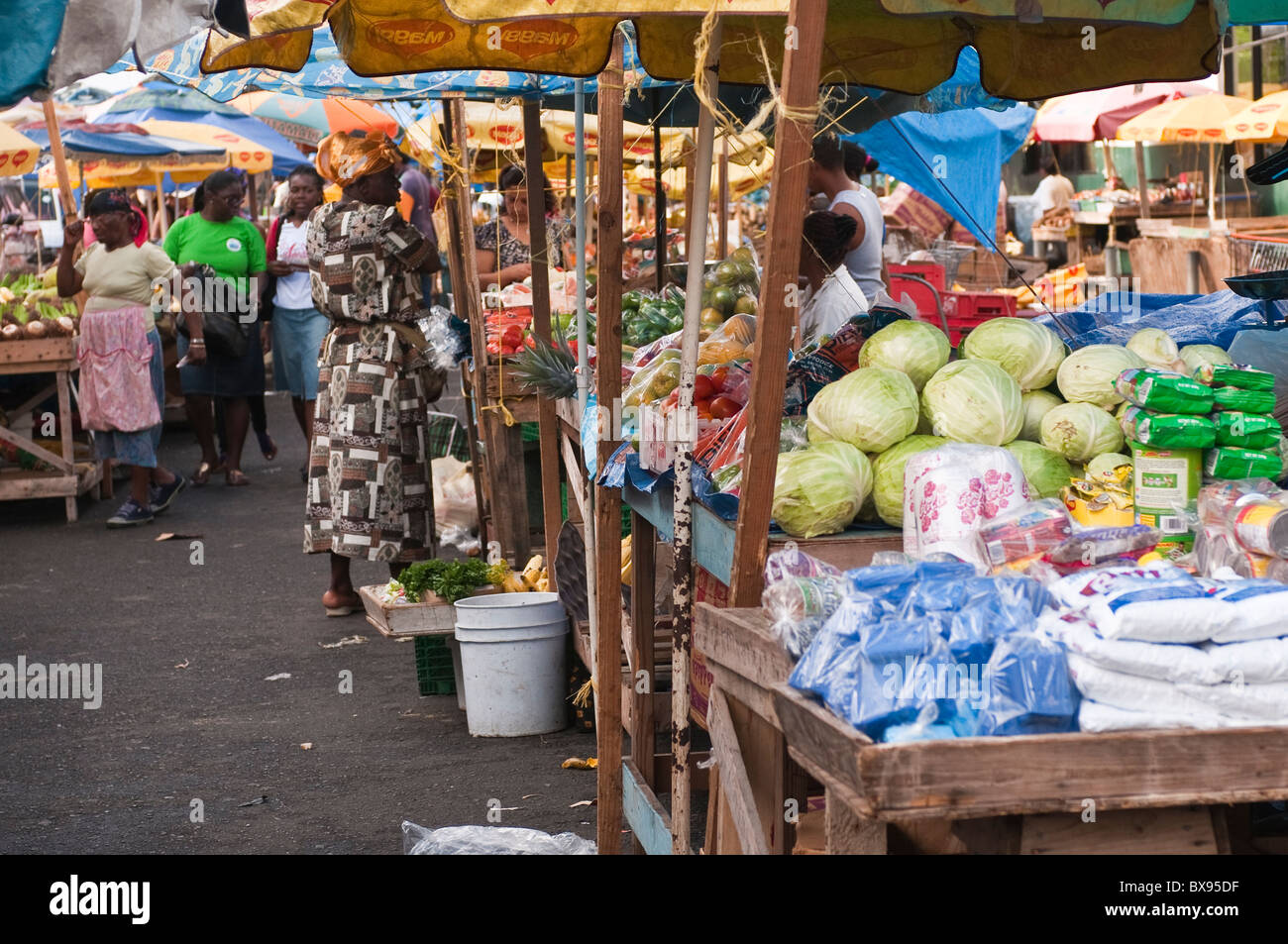 St Vincent Kingstown Market Vendors Stock Photos & St Vincent Kingstown ...