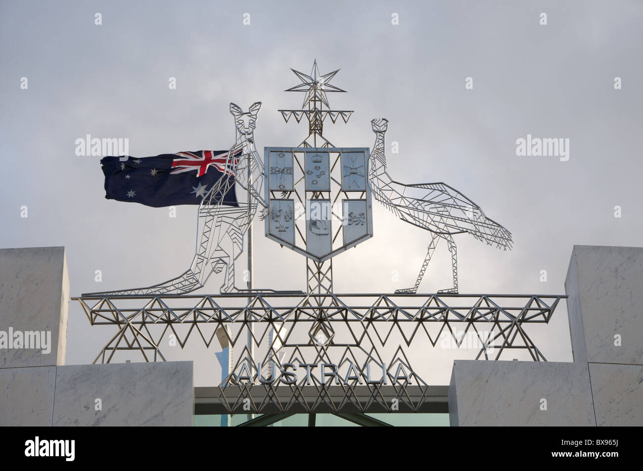Australia national emblem kangaroo emu hi-res stock photography and ...