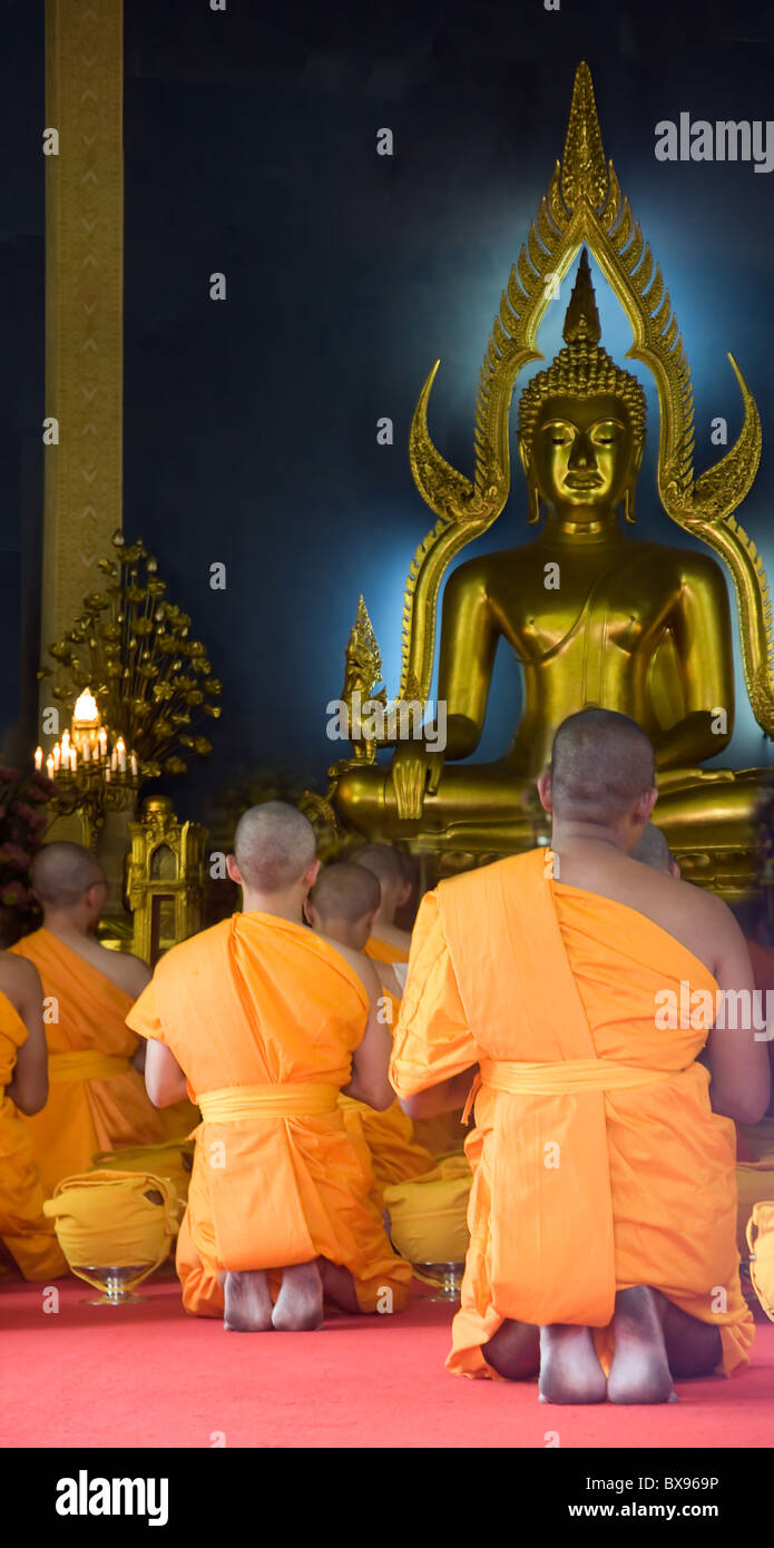 monks at the Marble Temple Stock Photo - Alamy